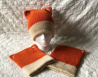 Knit Fox Hat - Etsy