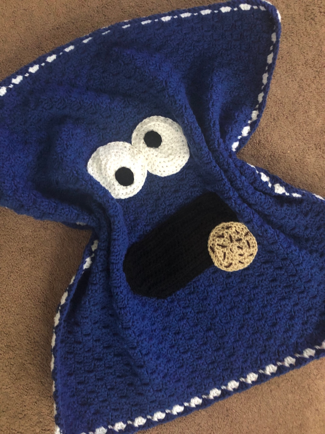 Crochet Pattern-pdf Download-cookie Monster Baby Blanket - Etsy