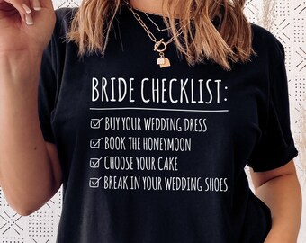 Bachelorette Checklist Shirt - Etsy
