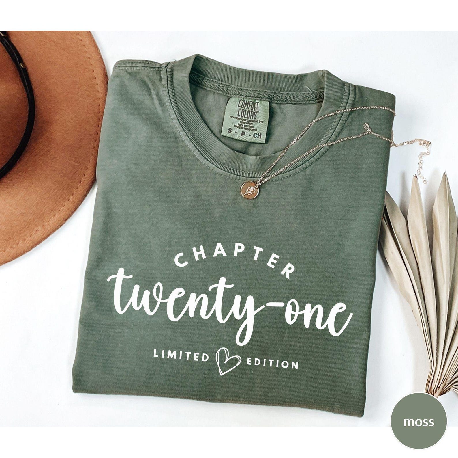 21st Birthday Comfort Colors® Shirts for Her, 21 Birthday Shirt, Book ...