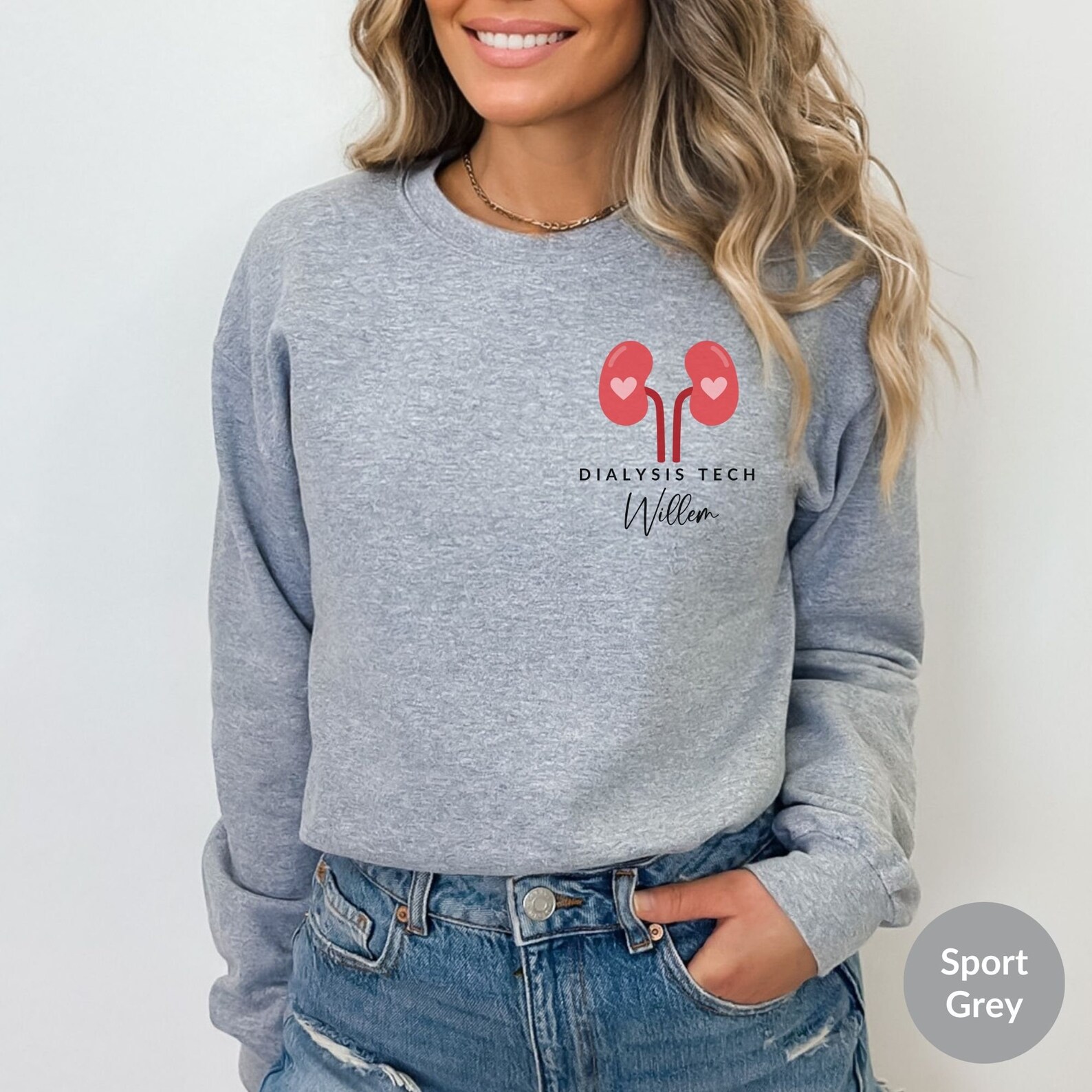Dialysis Tech Sweatshirt Personalized Dialysis Nurse Sweatshirt Custom ...