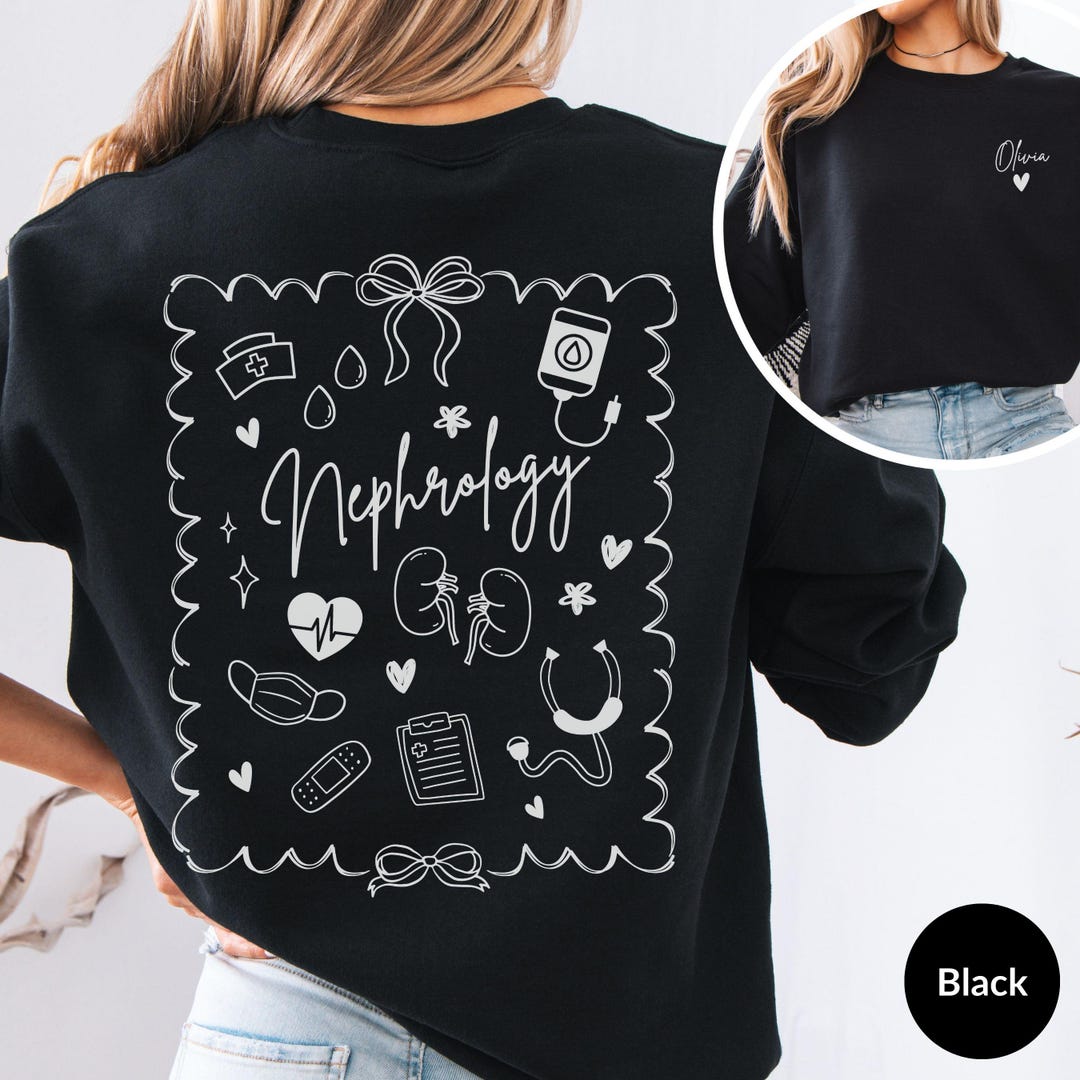 Dialysis Nurse Sweatshirt, Custom Renal Nurse Gifts, Nephrology RN ...