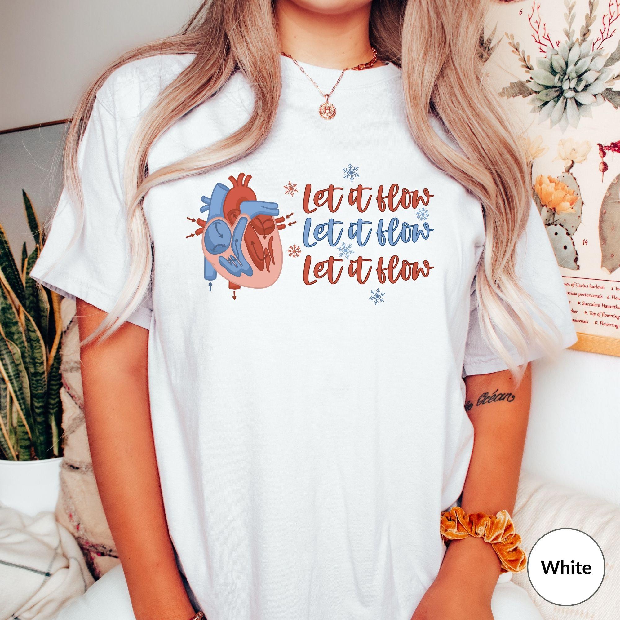 CVICU Cardiac Nurse Heart Flow Anatomy Shirt Comfort Colors®, Christmas ...