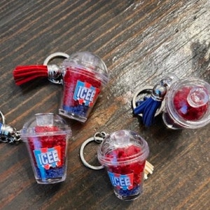 Slushie, Handmade Epoxy Resin Ice Slush Drink Keychain/ornament, Cute ...
