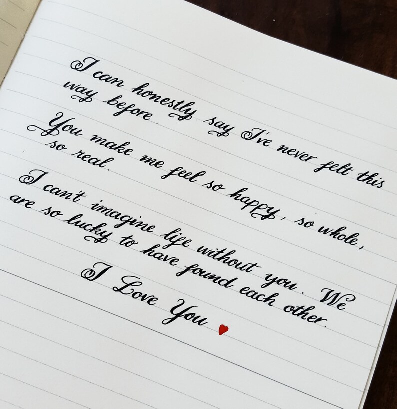 Long Handwritten Letters Wedding Vows Birthday Cards | Etsy