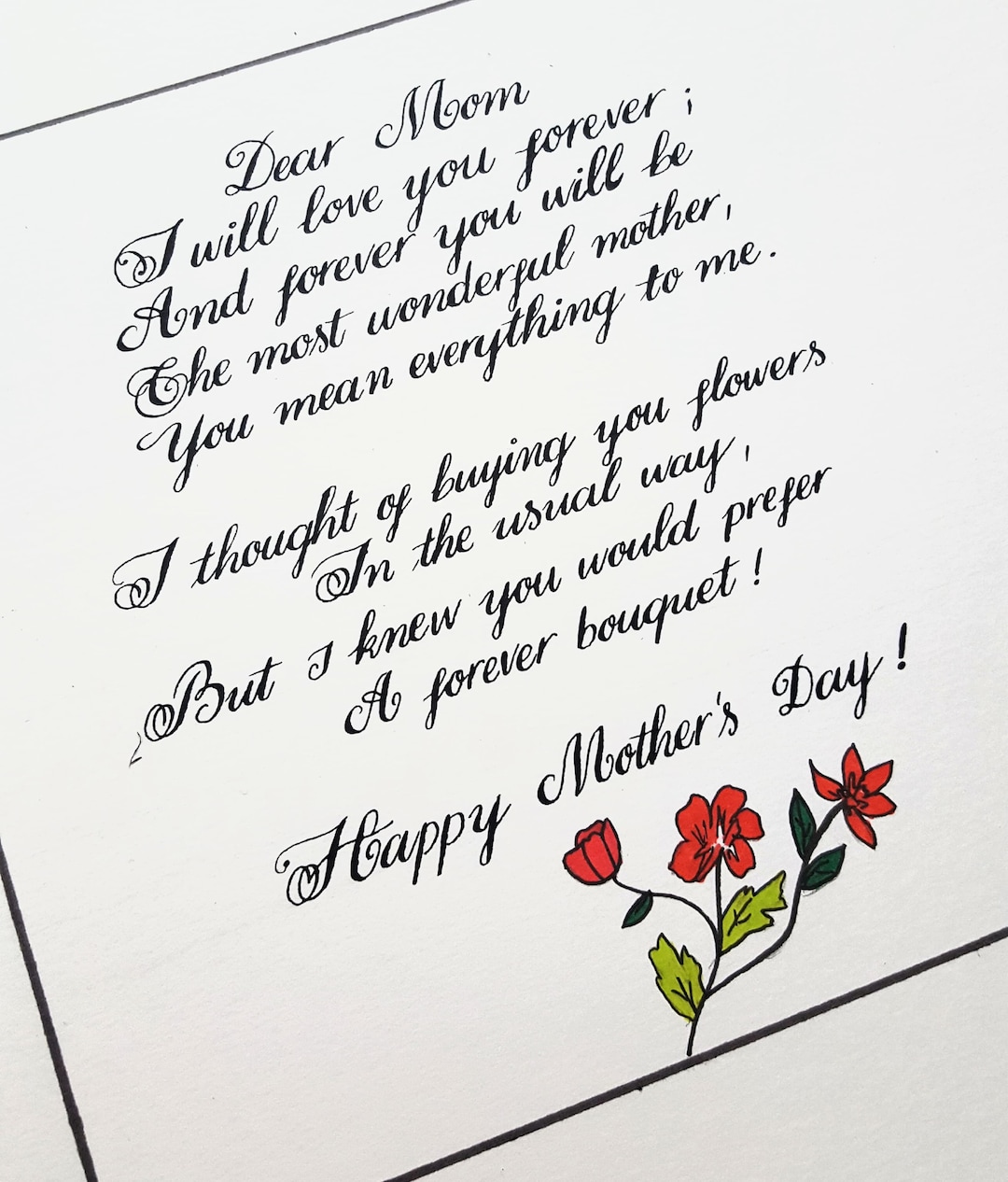 Personalized Handwritten Happy Mother's Day Letter Picture Frame - Etsy