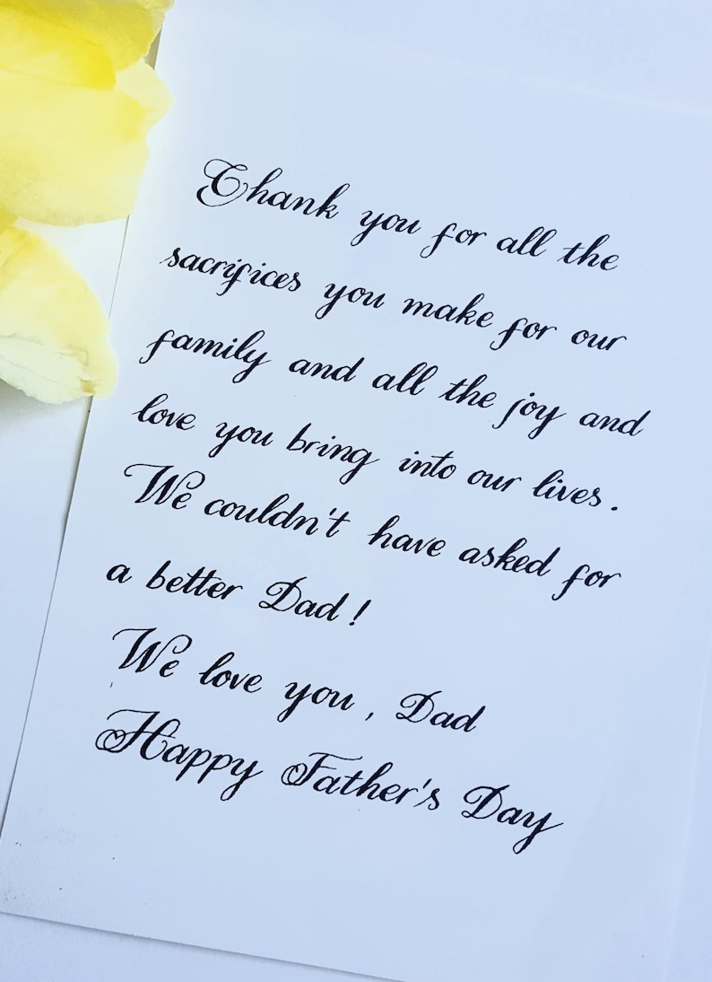 Custom Handwritten Happy Father's Day Cards Handwritten - Etsy