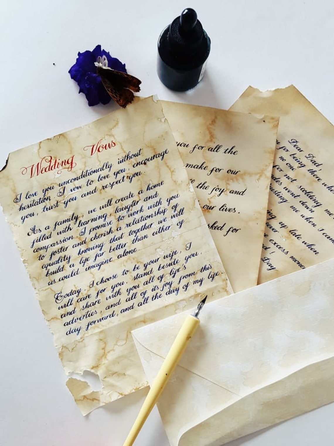 Long Personalized Handwritten Antique Looking Letters, Antique ...