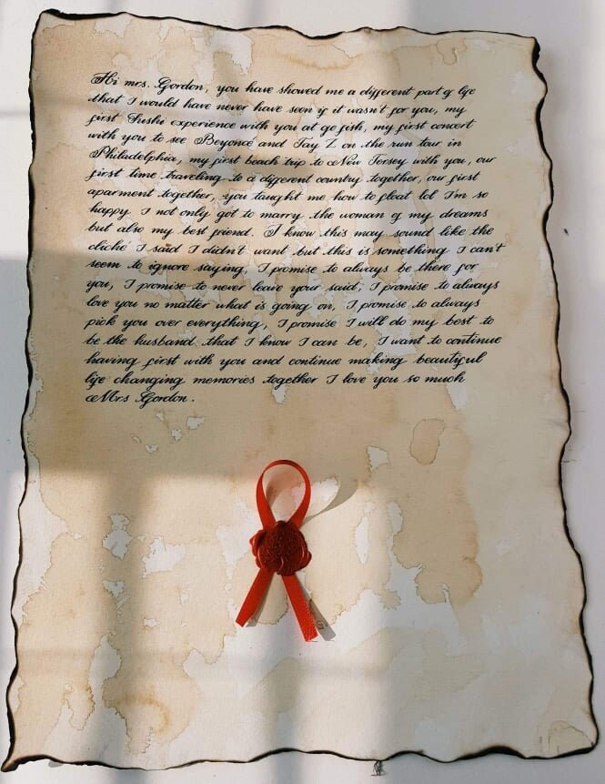 Handwritten Letters on Aged Paper With Torn Edge and Wax Seal, Poems ...
