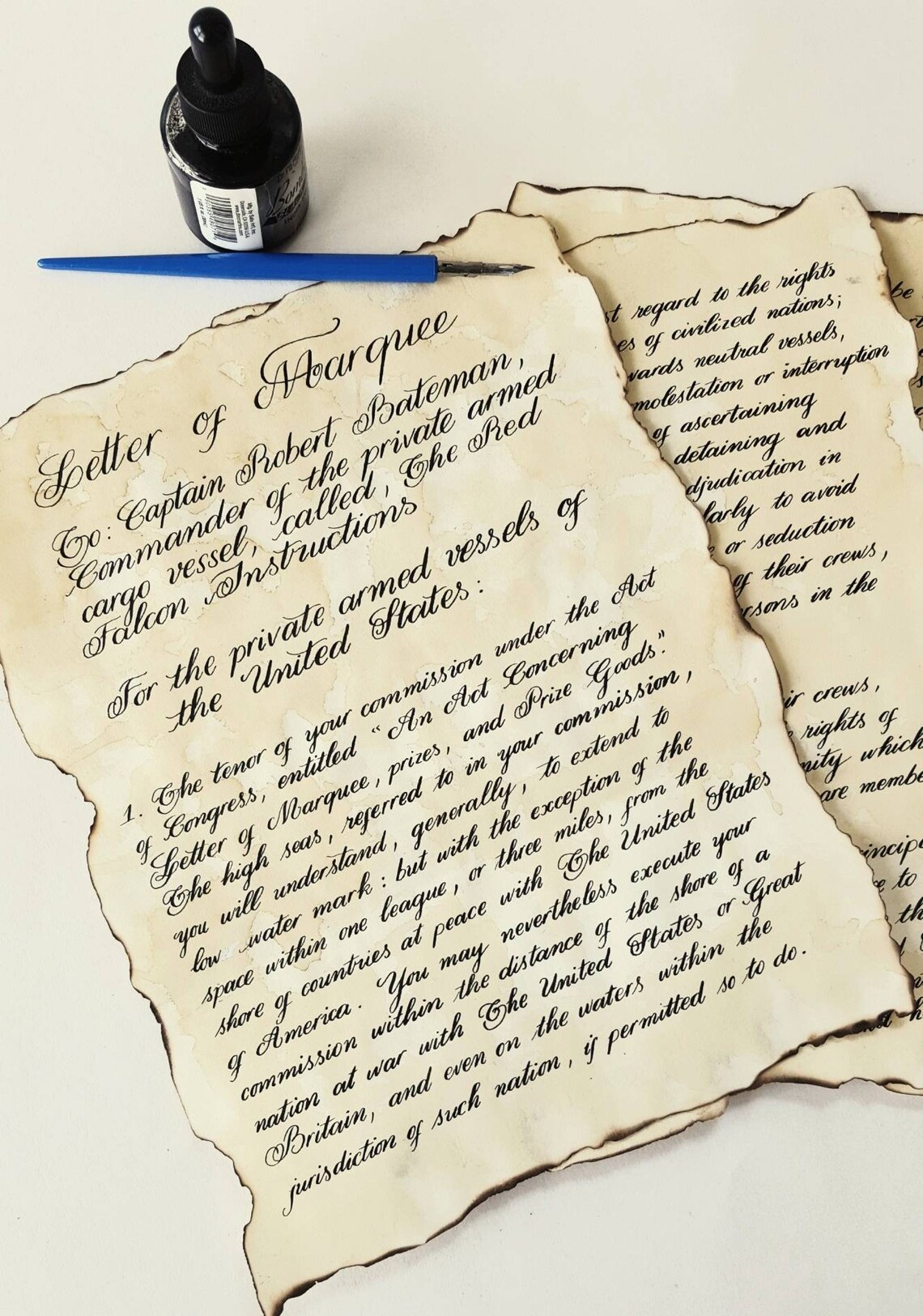 Extra Long Handwritten Letter on Antique Looking Paper for | Etsy