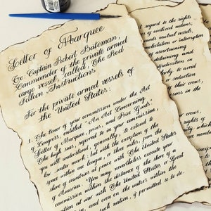 Extra Long Handwritten Letter on Antique Looking Paper, for Wedding ...