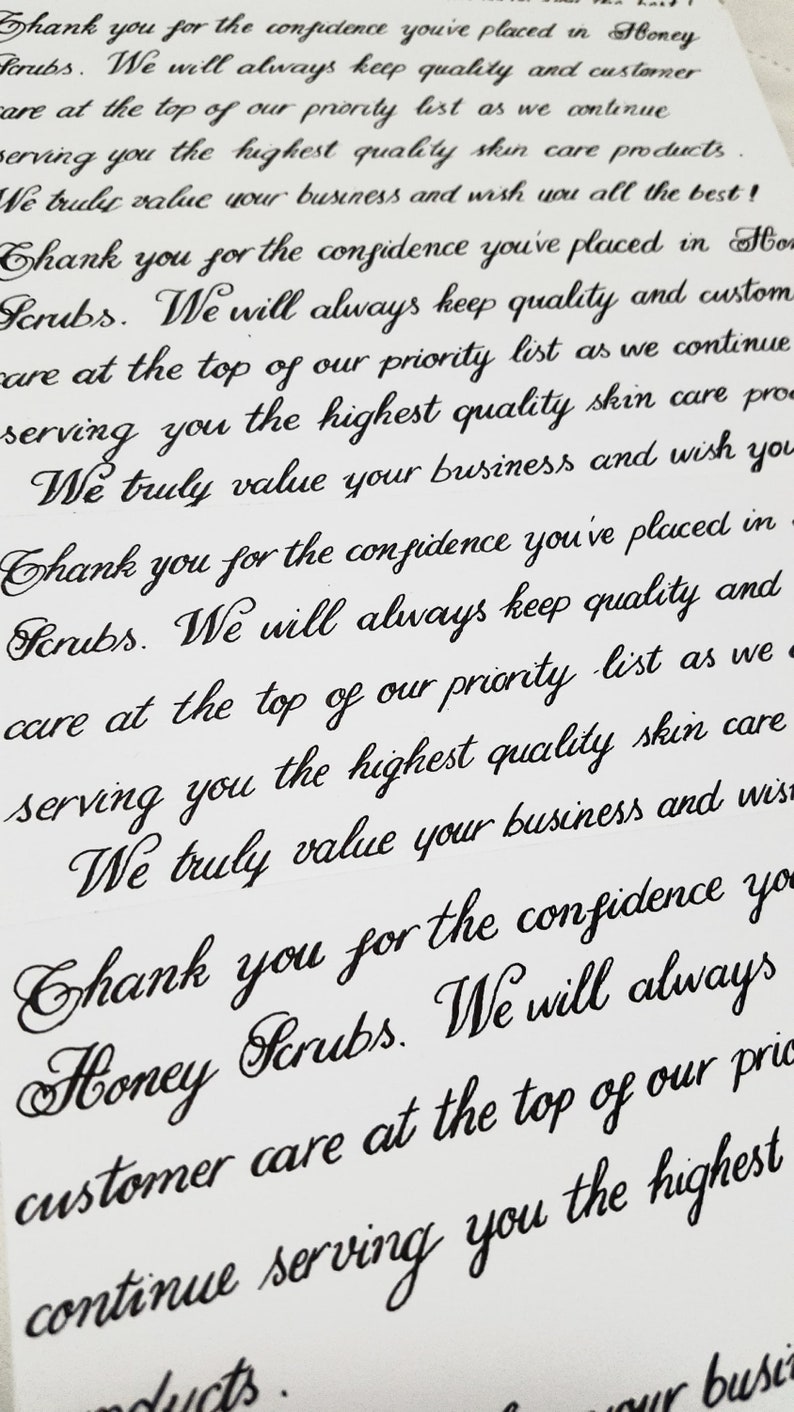 Long Handwritten Letters Wedding Vows Birthday Cards | Etsy