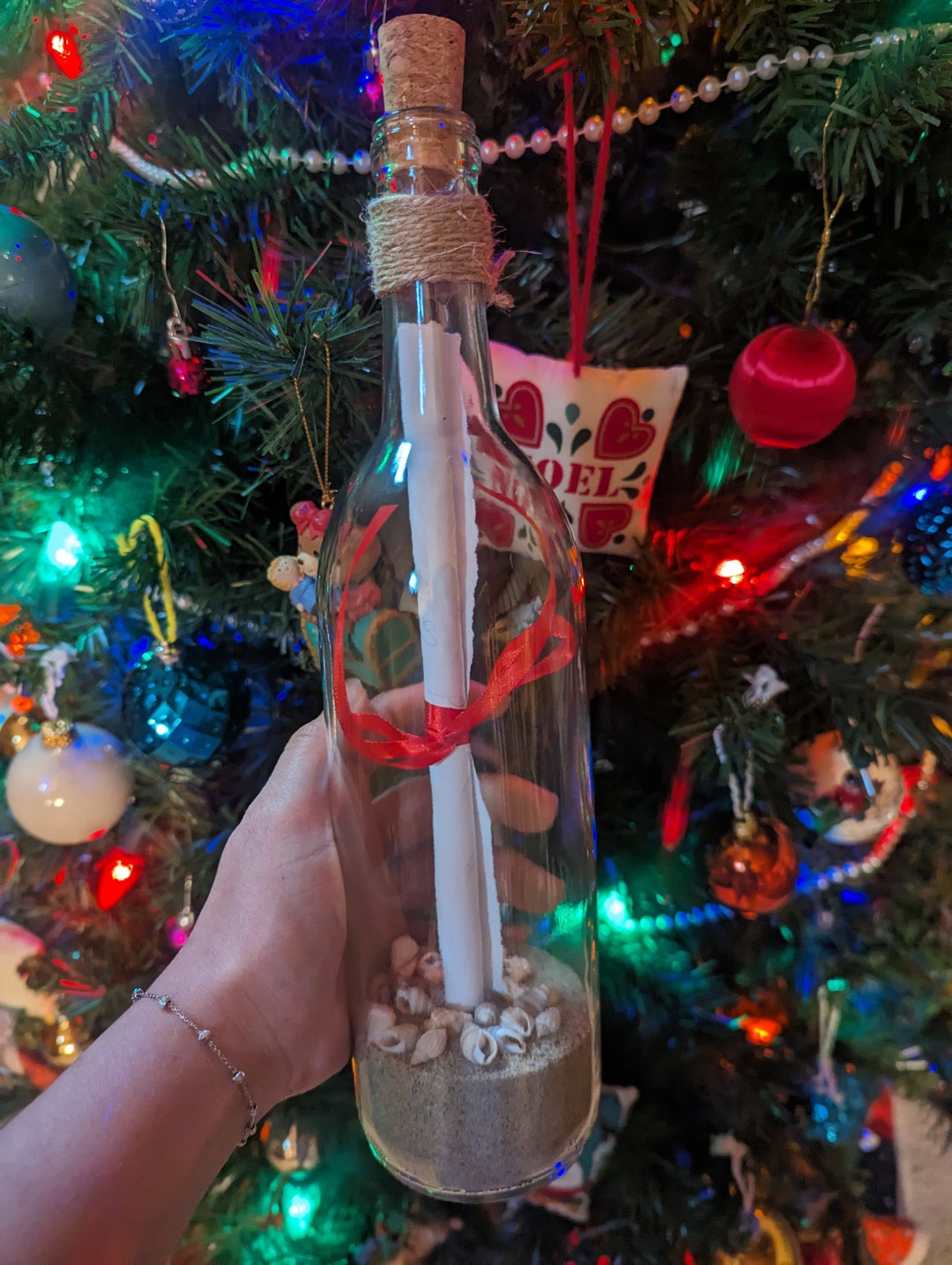 Handwritten Calligraphy Letter in A Bottle, Love Letter, Message ...