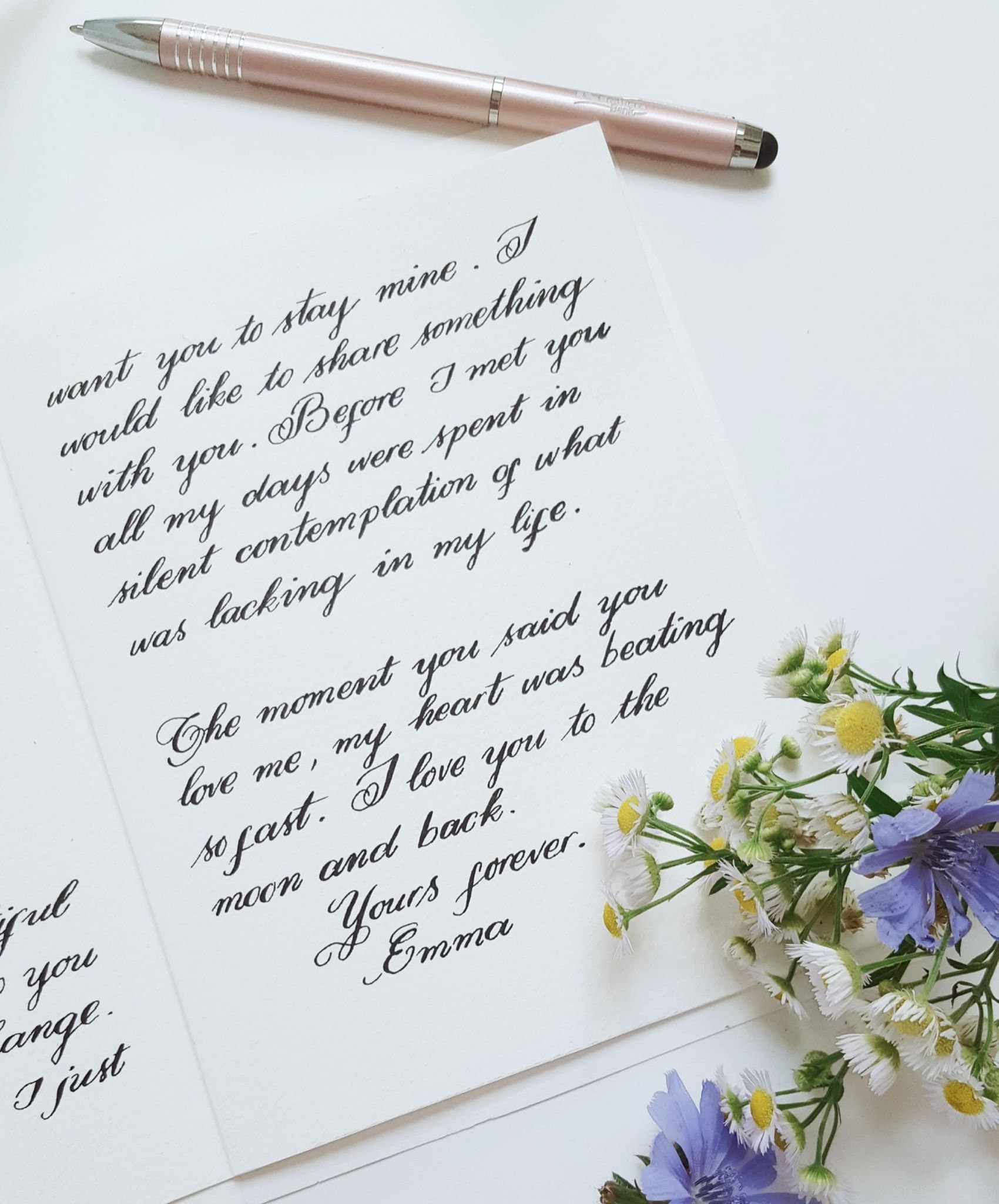 Handwritten Calligraphy Wedding Vows Books Handmade Wedding | Etsy