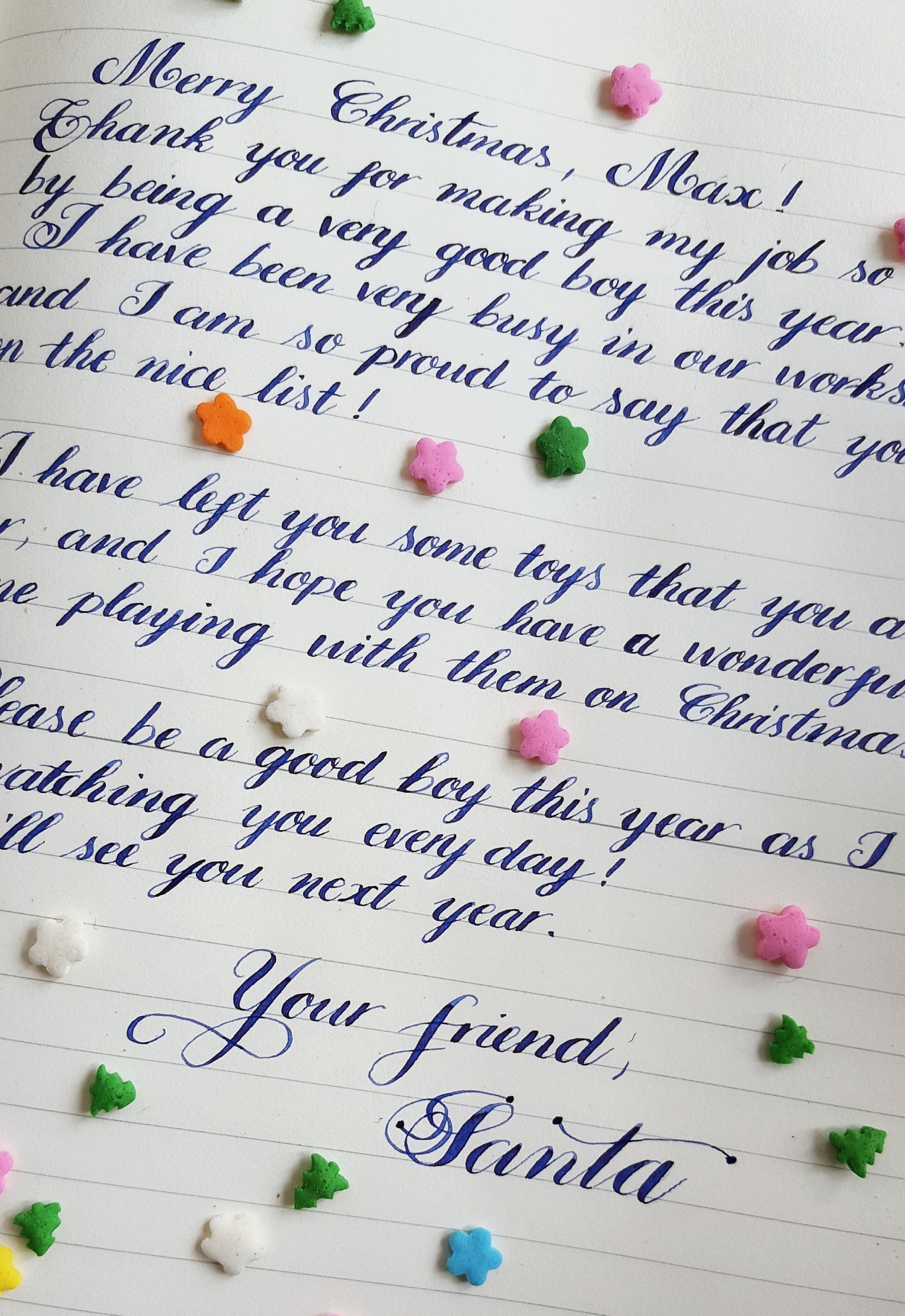Personalized Handwritten Letter From Santa, Handwritten Christmas ...