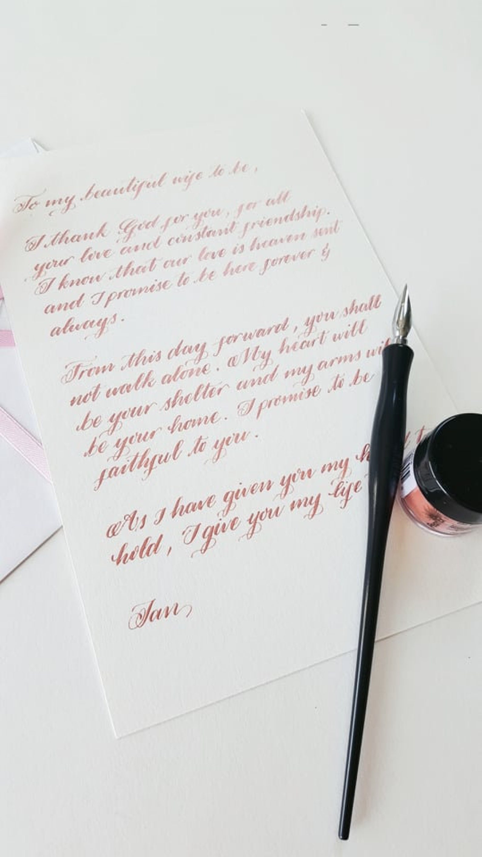 Handwritten Rose Gold Letters Proposal Confession Letters - Etsy