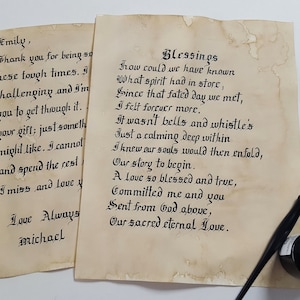 Old Fashioned Love Letter, Handwritten Gothic Calligraphy Antique ...