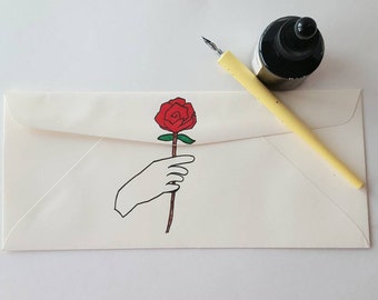 Decorate Envelope for Your Letter Hand-drawn Envelope Love | Etsy