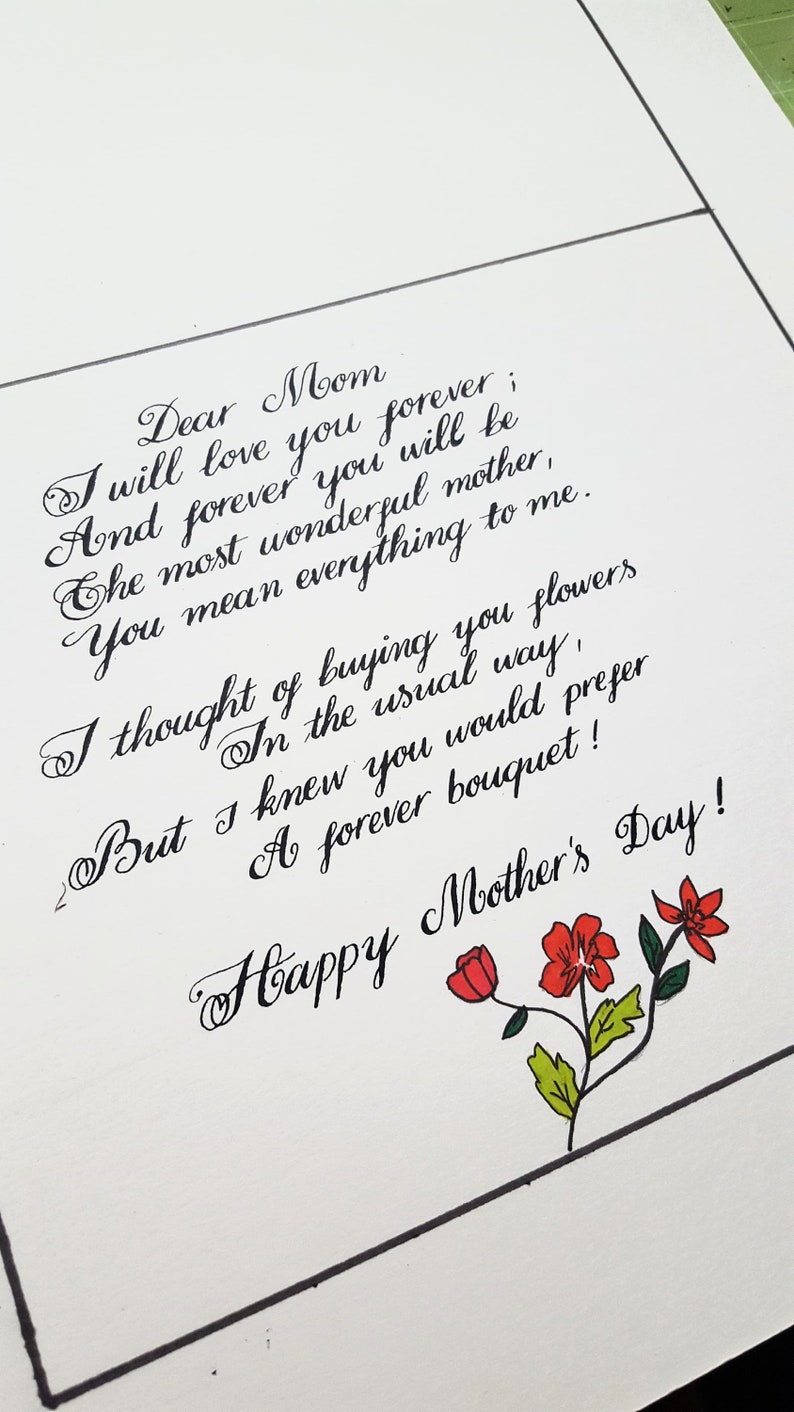 Personalized Handwritten Happy Mother's Day Letter Picture Frame - Etsy