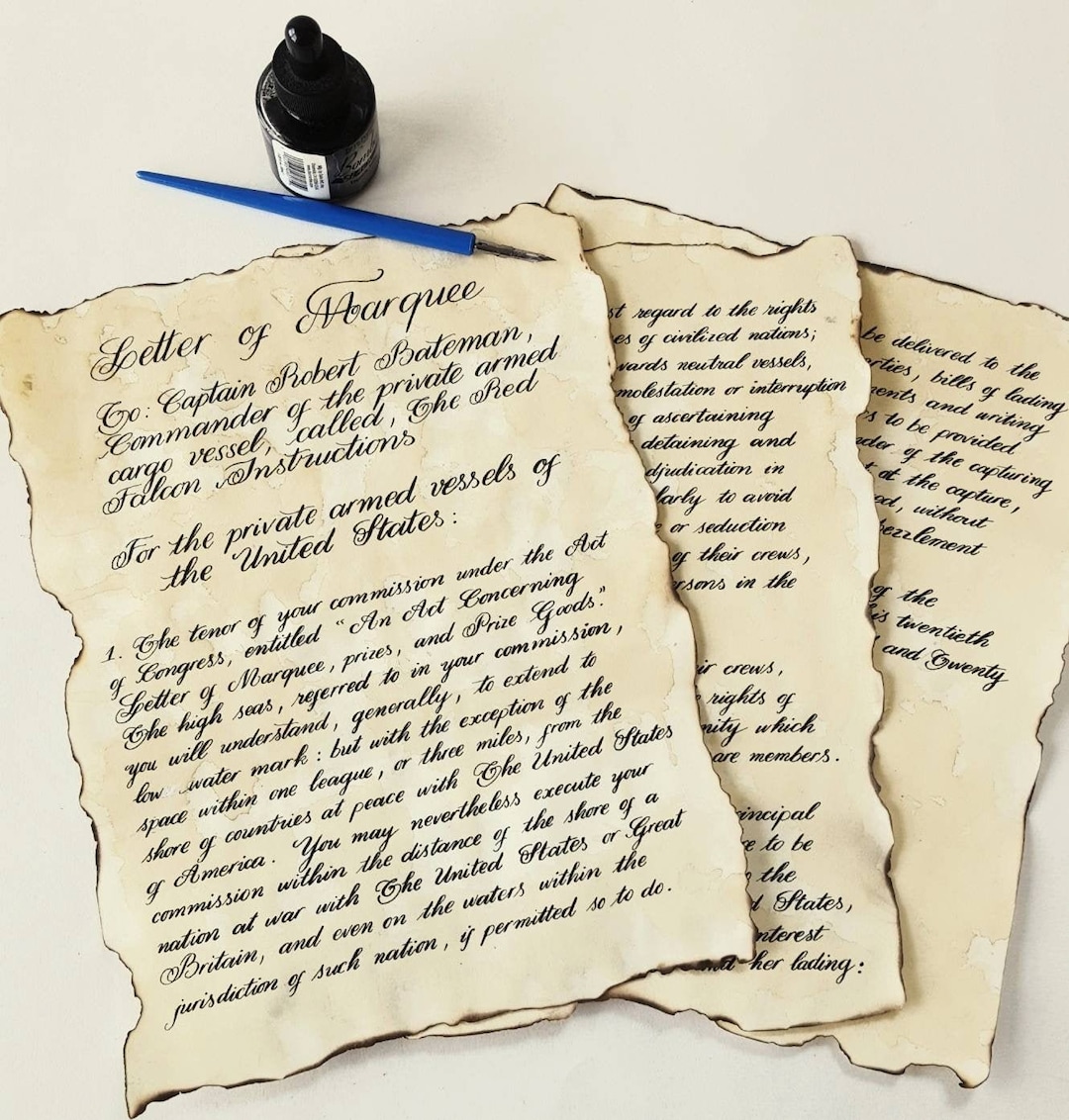 Handwritten Love Letter - Personalized Calligraphy on Antique Looking ...