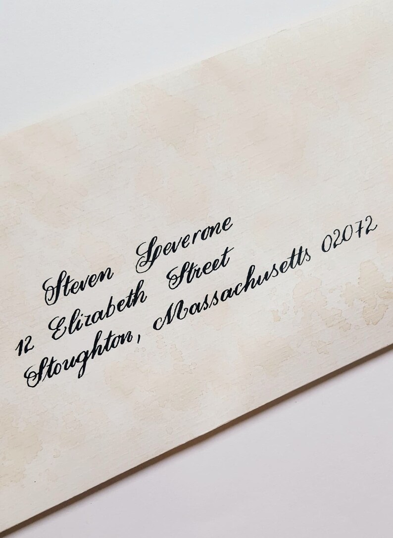 Custom Handwritten Antique Looking Envelope Return Address - Etsy