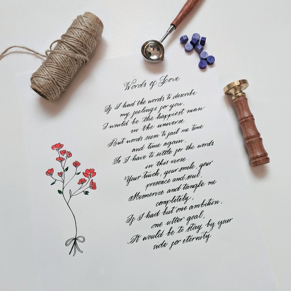 Calligraphy Service - Etsy