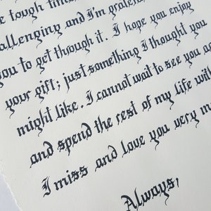 Handwritten Personalized Old English Letter, Handwritten Gothic Letter ...