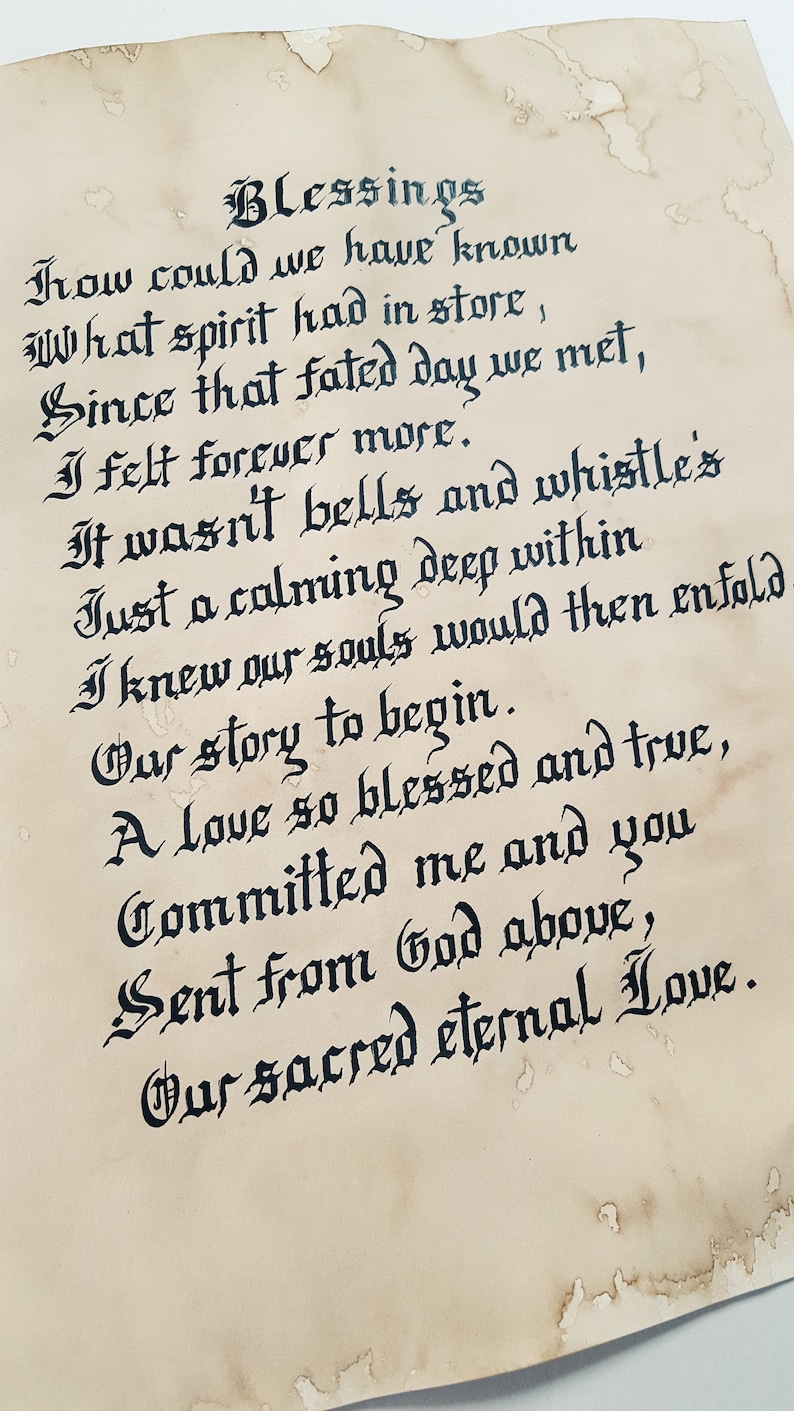 Old Fashioned Love Letter, Handwritten Gothic Calligraphy Antique ...