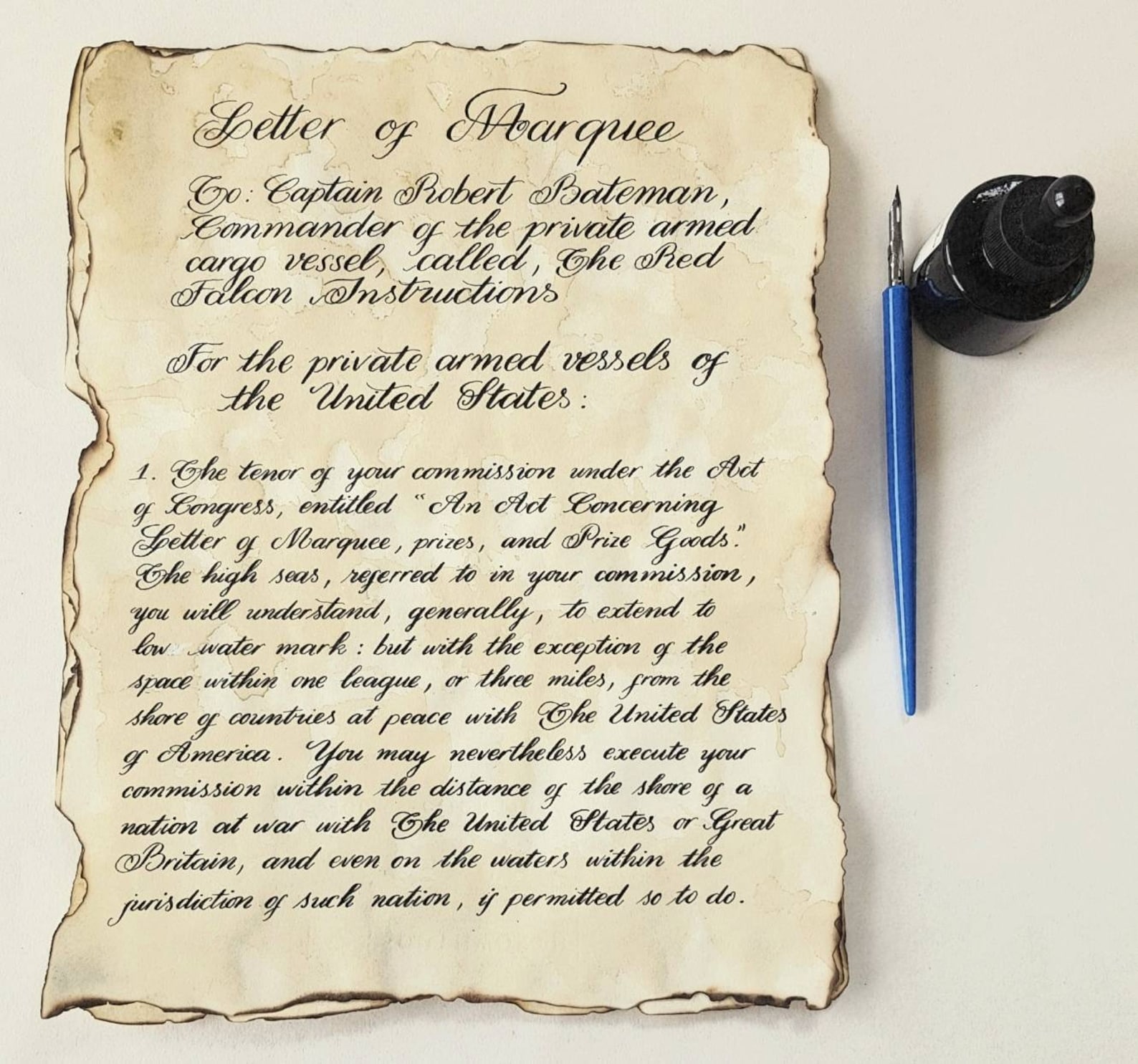 Carta manuscrita extra larga en papel de aspecto antiguo para - Etsy España