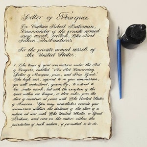 Extra Long Handwritten Letter on Antique Looking Paper, for Wedding ...