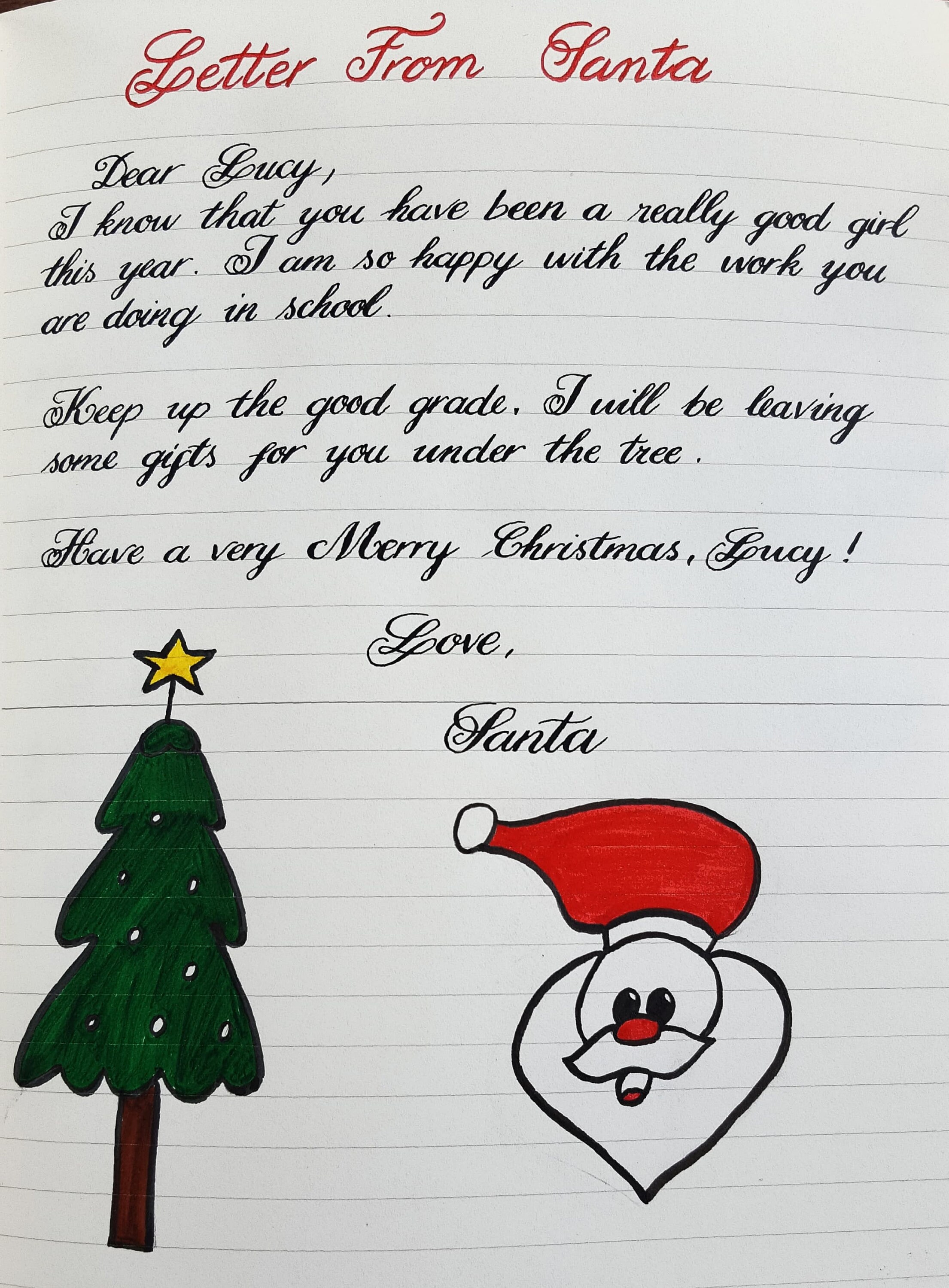 Personalized Handwritten Letter From Santa, Handwritten Christmas ...