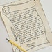 Handwritten Antique Scroll Letter - for Wedding Vows, Valentine's Day ...