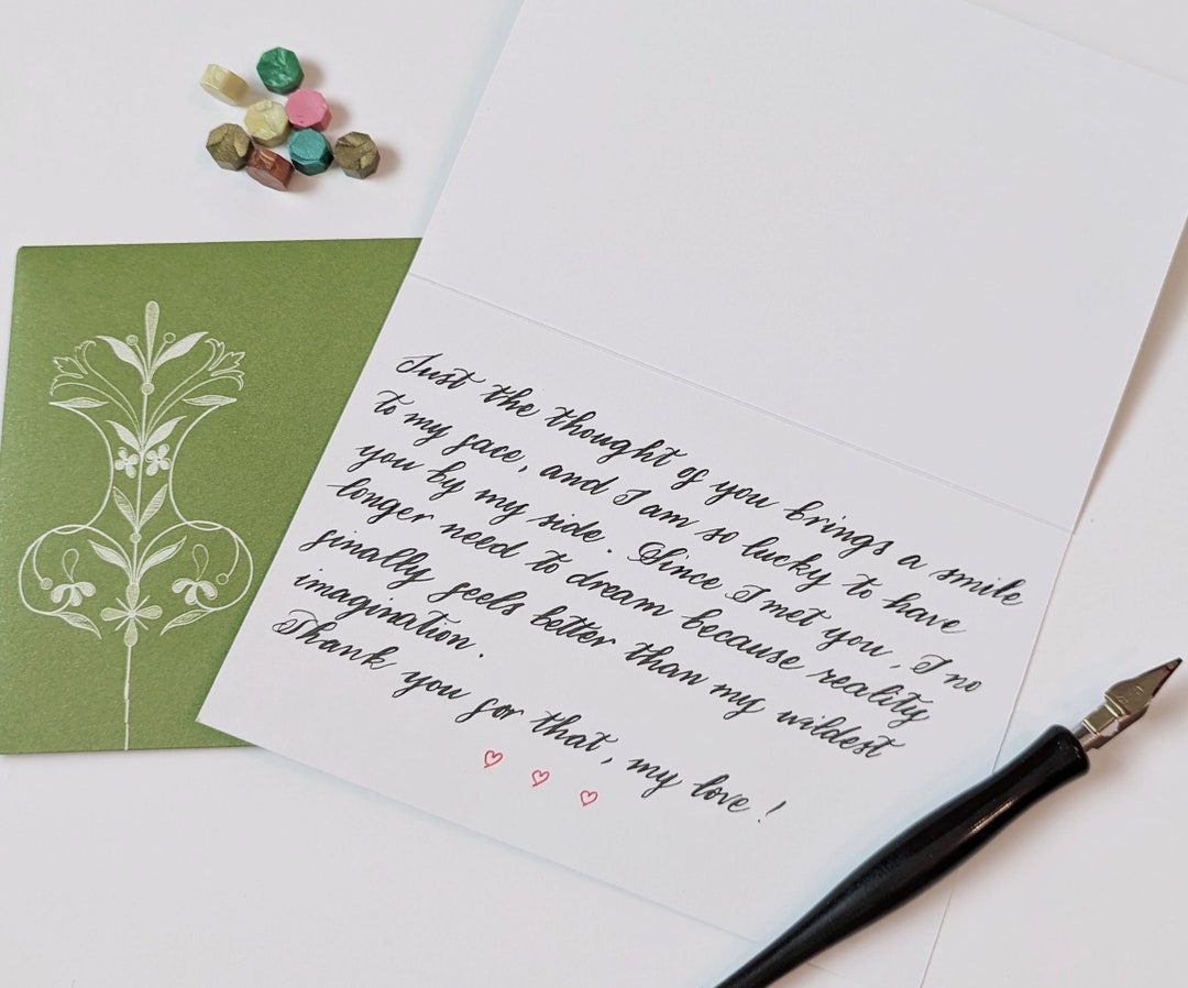 Personalized Handwritten Thank You Notes, Wedding Letter, Love Letters ...