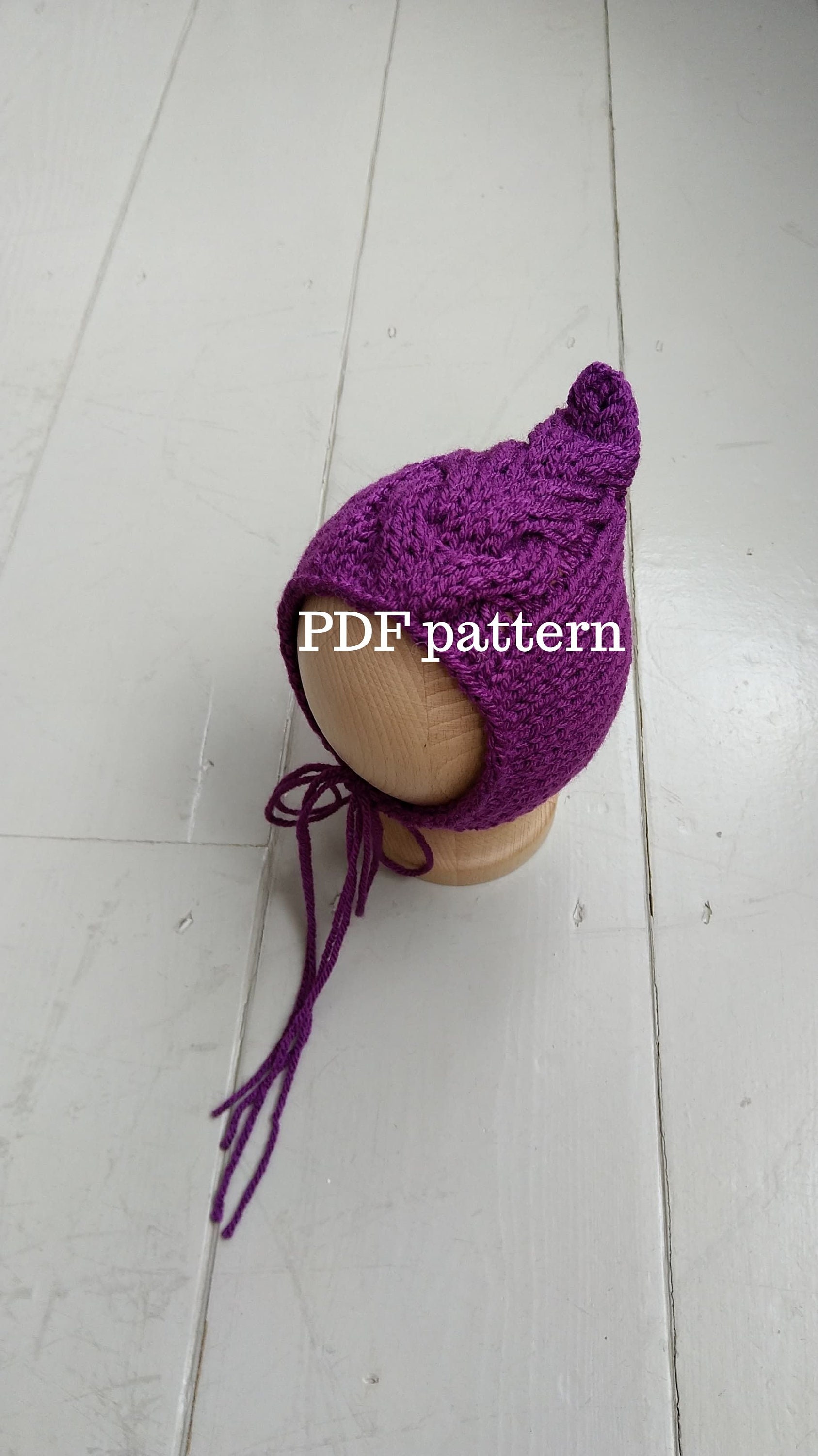 GABLE Bonnet PDF Pattern, Knitting Pattern, Photo Prop Pattern, Newborn ...