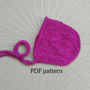 CAMILLA Bonnet PDF Pattern, Knitting Pattern, Photo Prop Pattern ...