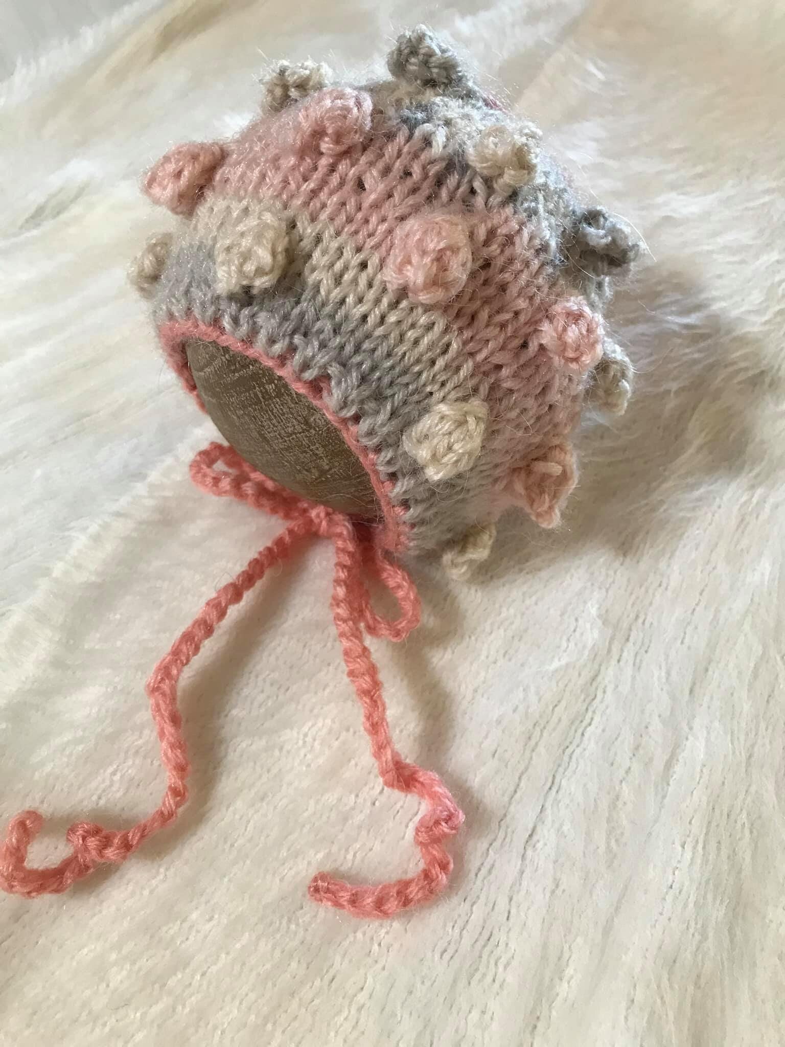 CAROLINE Knit Bonnet PDF Pattern Knitting Pattern Photo Prop - Etsy