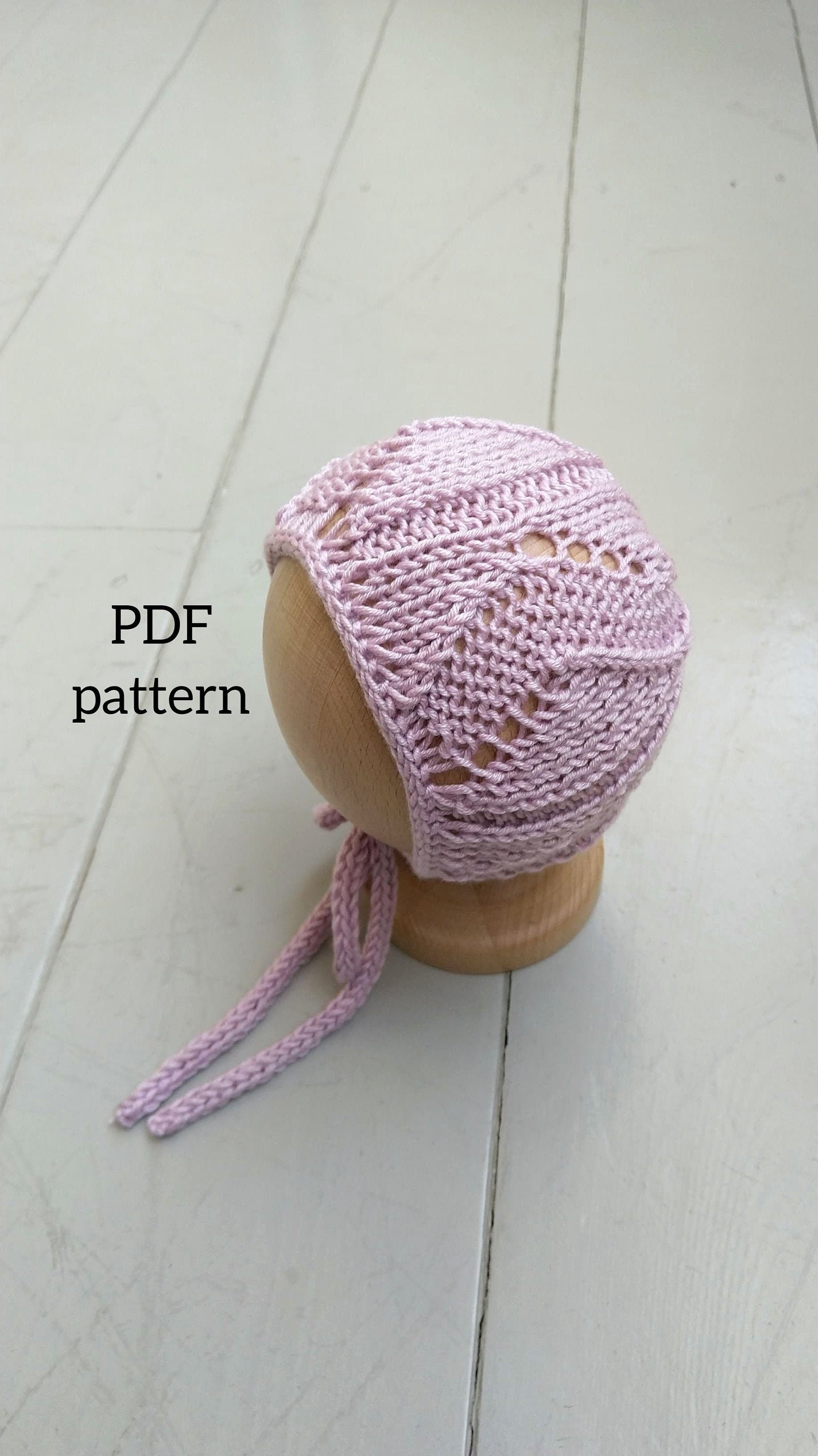 MORGAN Bonnet PDF Pattern Knitting Pattern Photo Prop - Etsy
