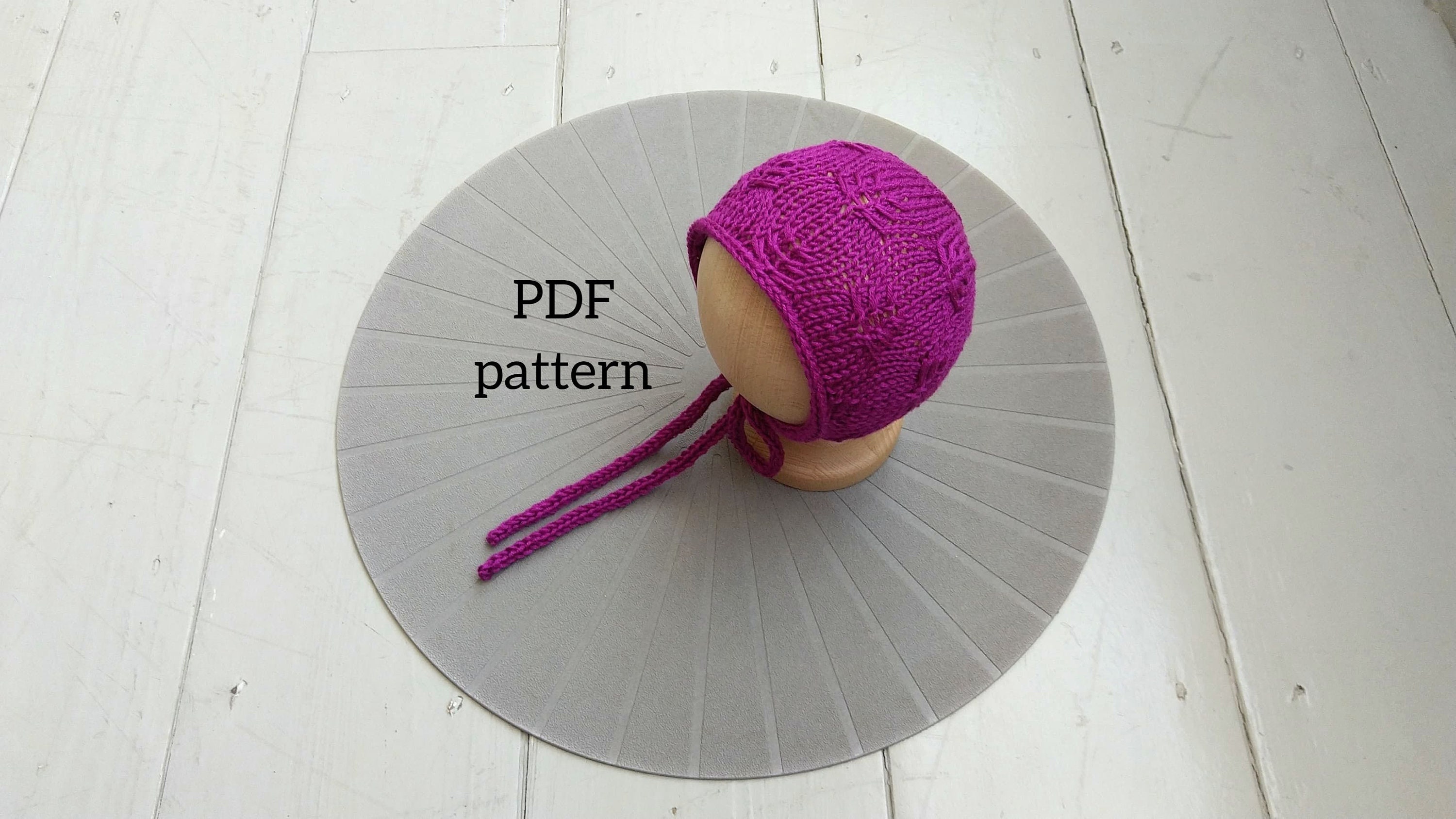 CAMILLA Bonnet PDF Pattern Knitting Pattern Photo Prop - Etsy