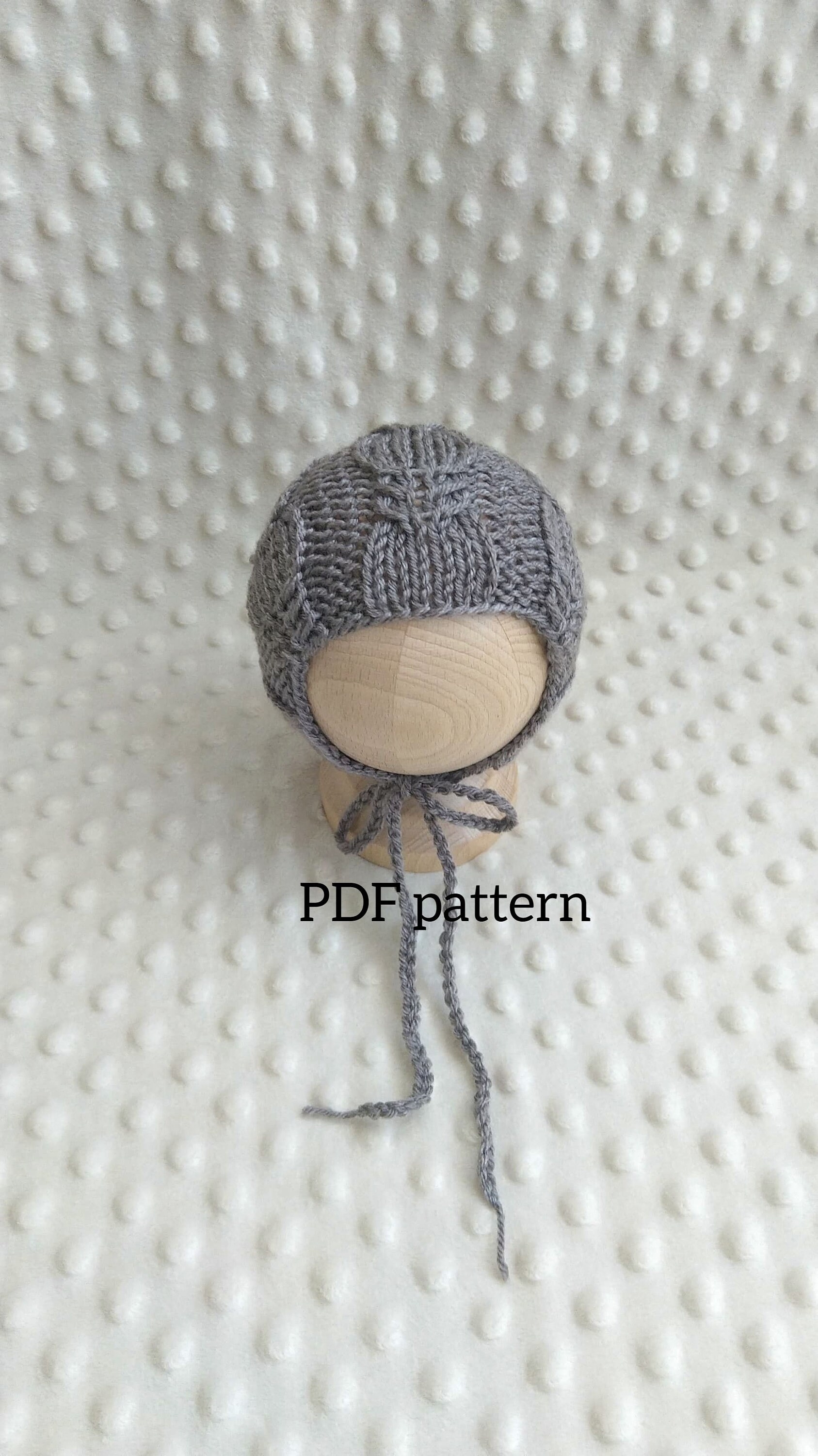 ELLIS Bonnet PDF Pattern Cable Knitting Pattern Photo Prop - Etsy