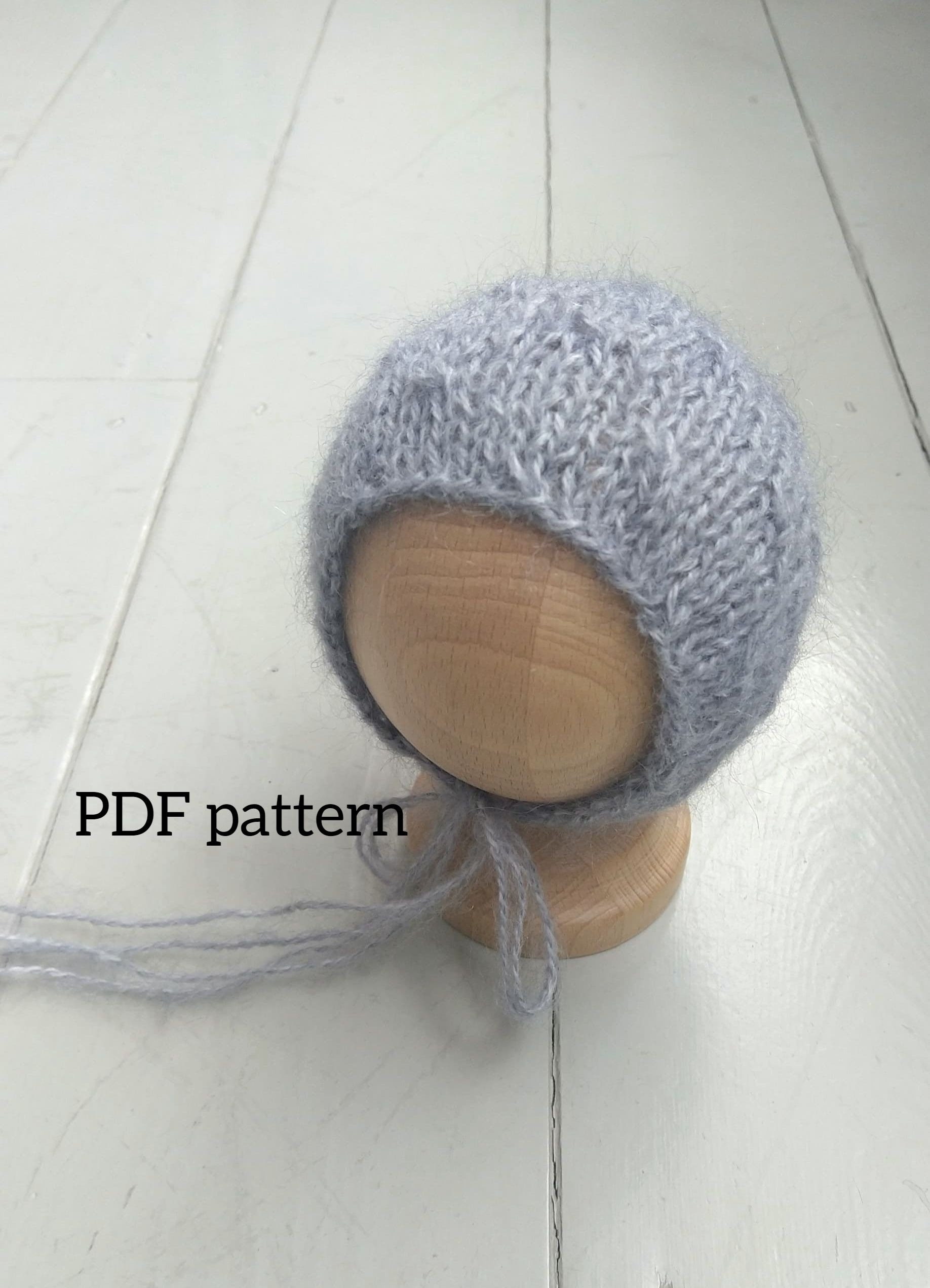 ETHAN Texture Bonnet PDF Pattern Knitting Pattern Photo Prop - Etsy