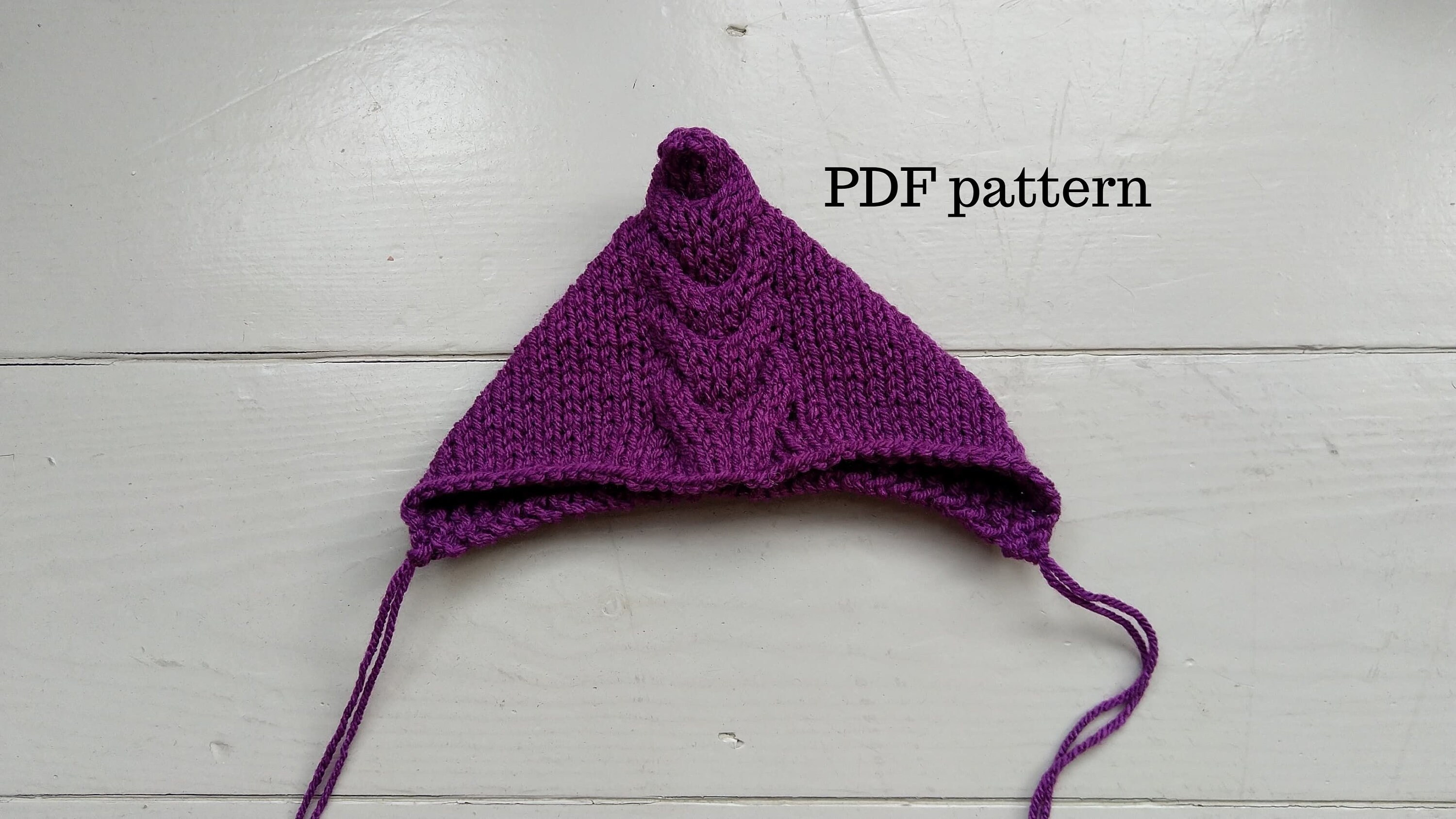 GABLE Bonnet PDF Pattern, Knitting Pattern, Photo Prop Pattern, Newborn ...