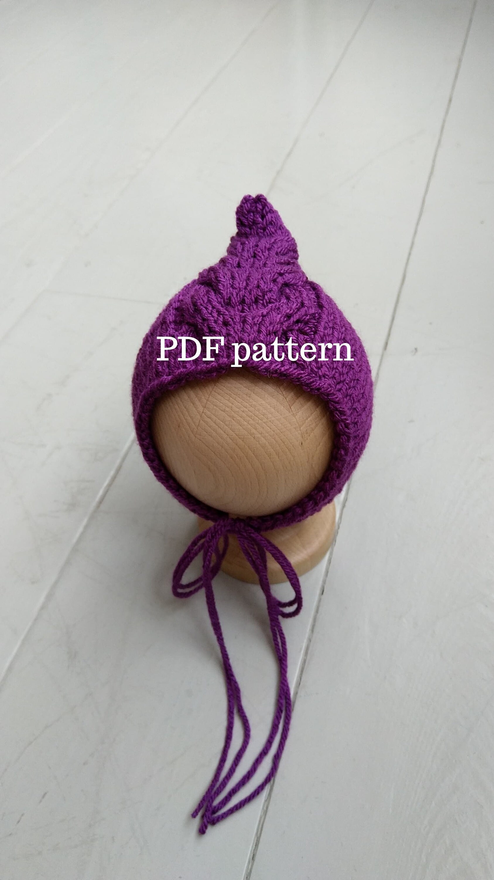 GABLE Bonnet PDF Pattern Knitting Pattern Photo Prop - Etsy
