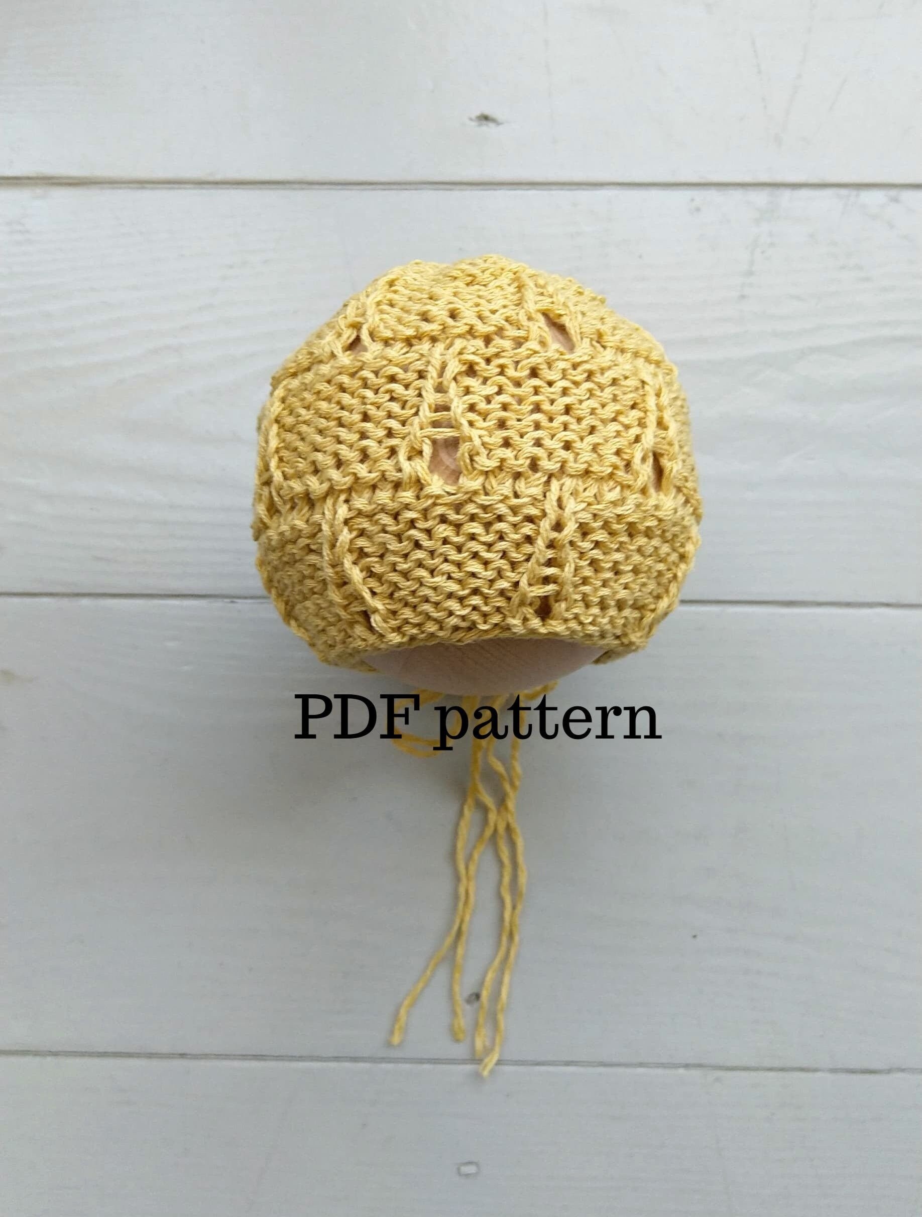 PARIS Bonnet PDF Pattern Knitting Pattern Photo Prop - Etsy