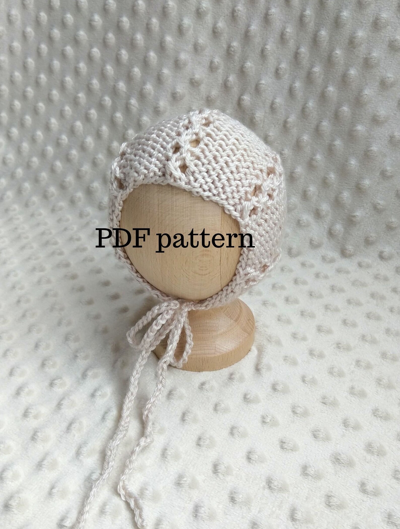 CARTER Texture Bonnet PDF Pattern Knitting Pattern Photo - Etsy