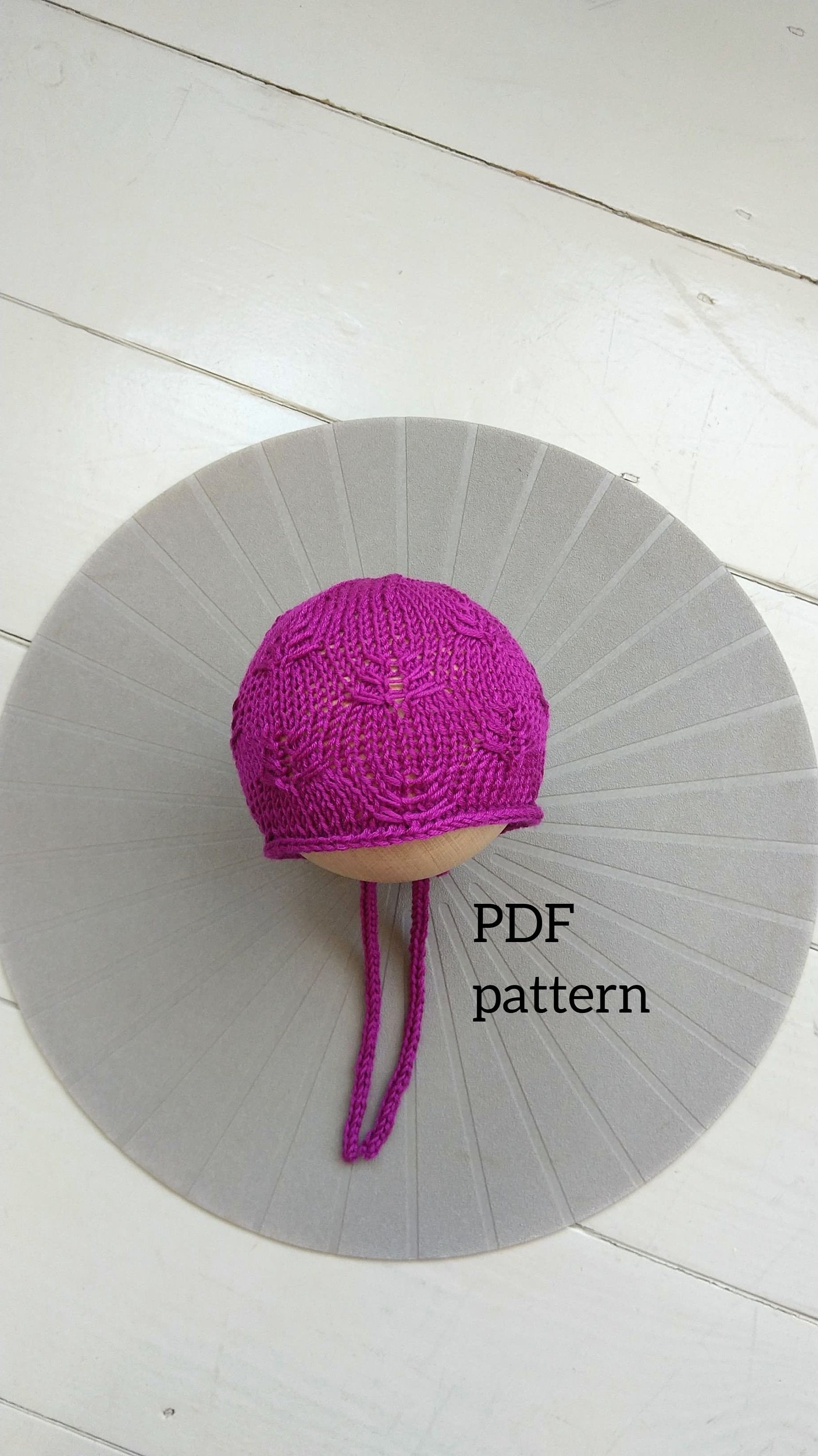 CAMILLA Bonnet PDF Pattern Knitting Pattern Photo Prop - Etsy