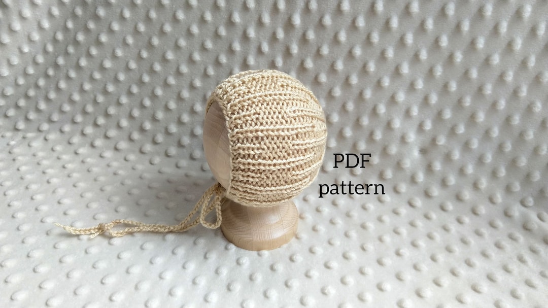 VAL Bonnet PDF Pattern Knitting Pattern Photo Prop Pattern - Etsy
