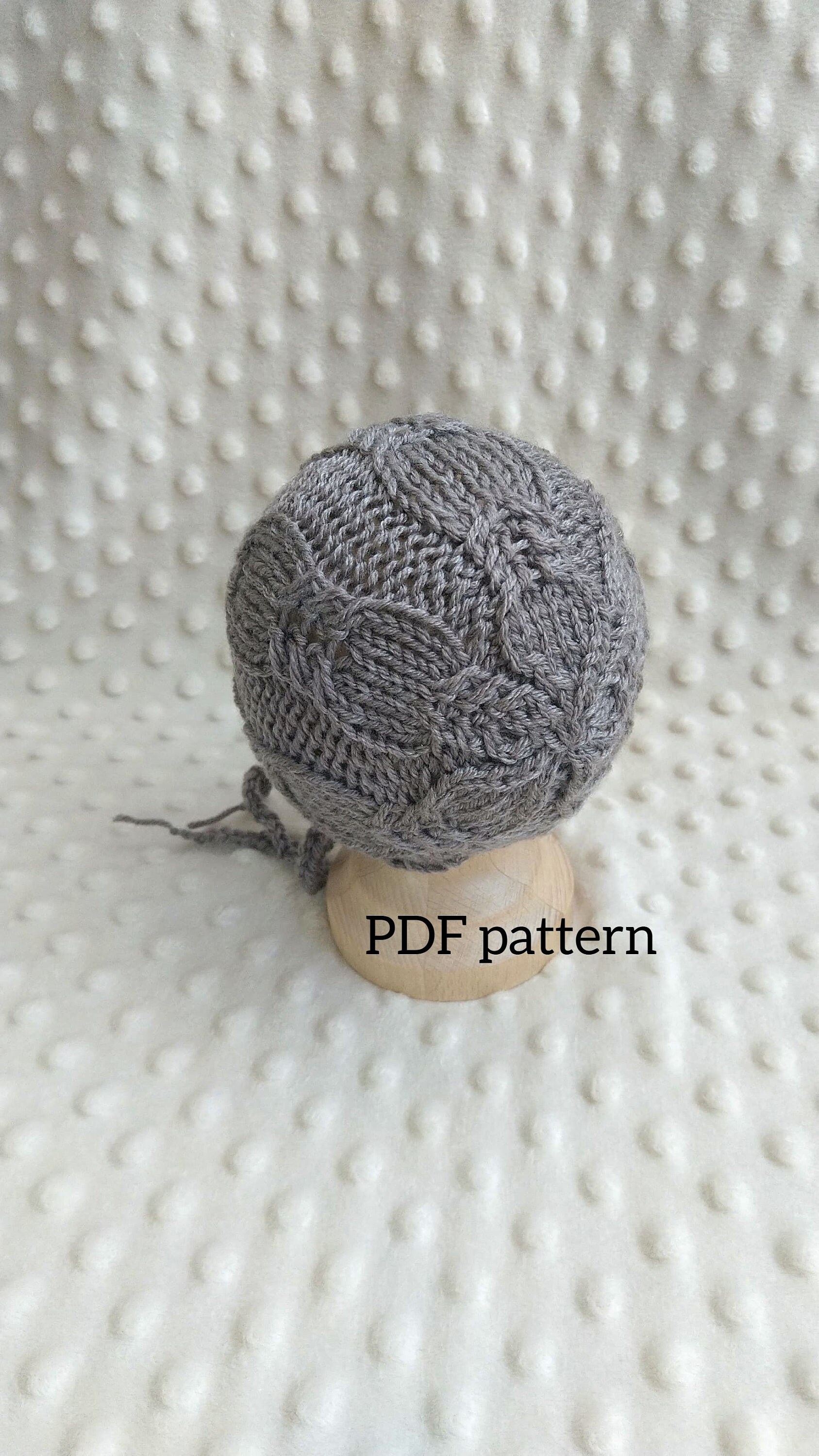 ELLIS Bonnet PDF Pattern Cable Knitting Pattern Photo Prop - Etsy
