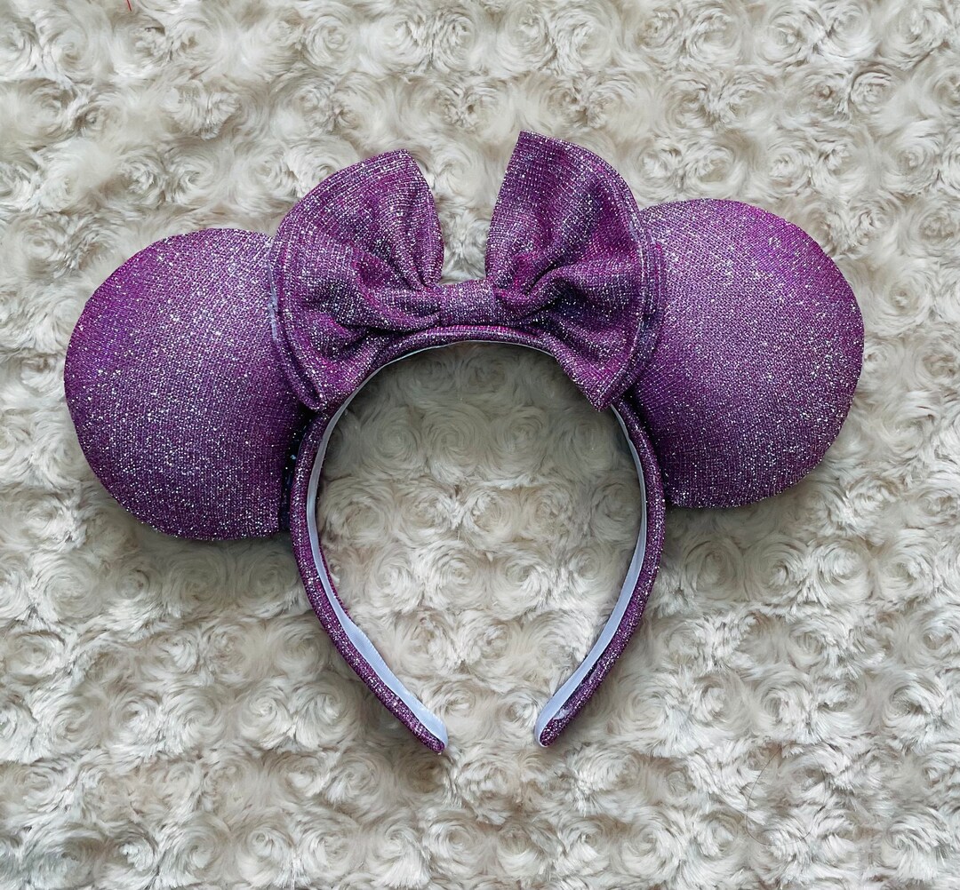 Hot Pink Glitter Ears - Etsy