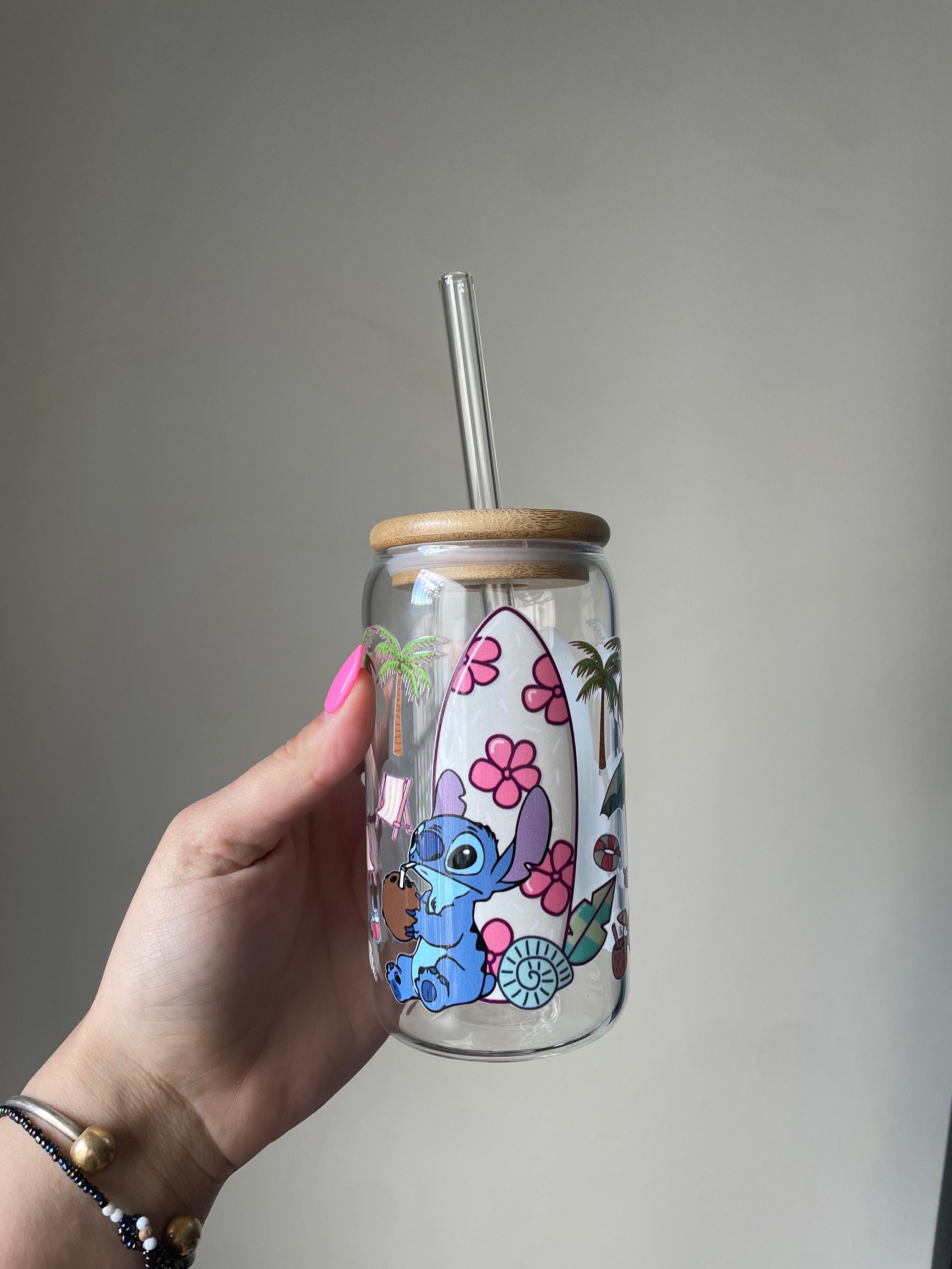 Summer Vibes 16oz Clear Glass Can Cup - Etsy