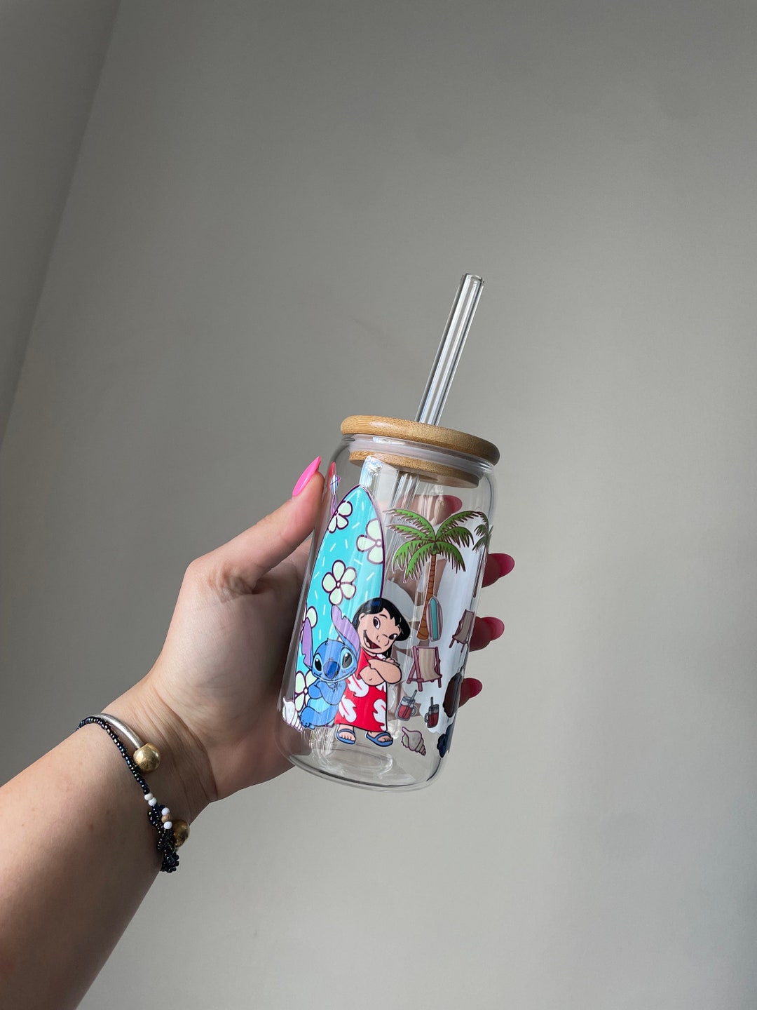 Summer Vibes 16oz Clear Glass Can Cup - Etsy